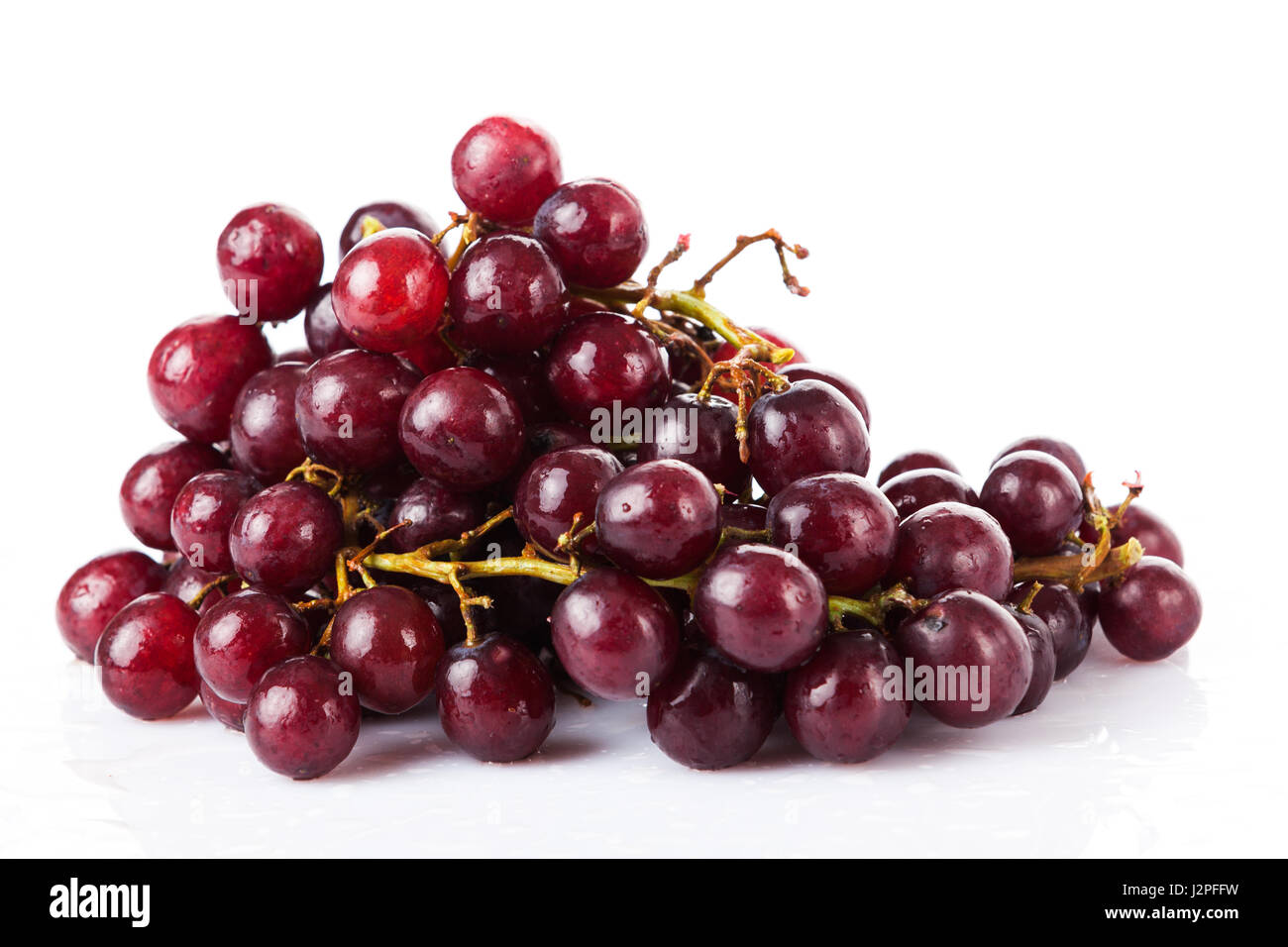 red grape isolated on white Stock Photo - Alamy