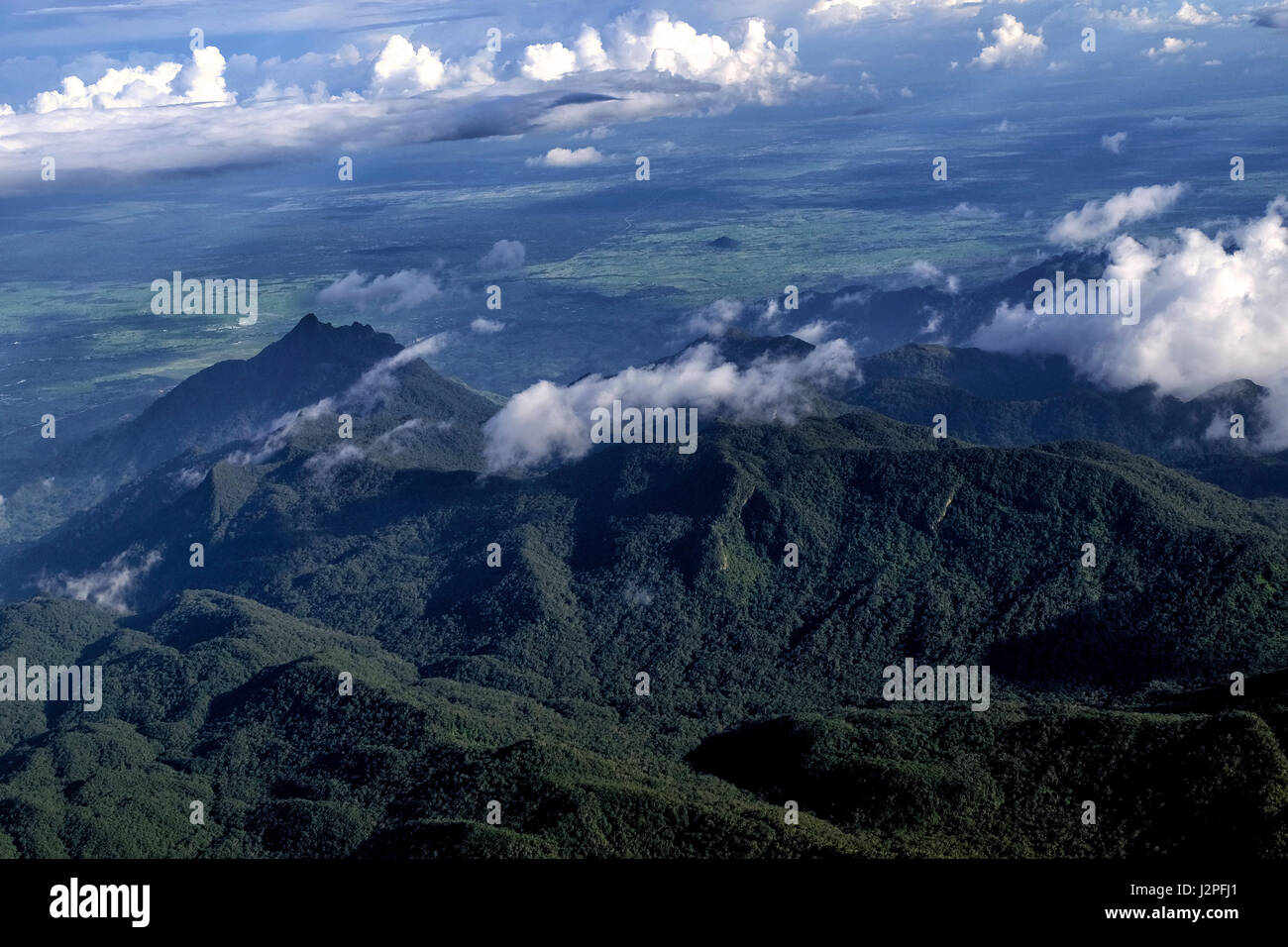 Aerial view of Uluguru mountain range in eastern Tanzania Eastern ...