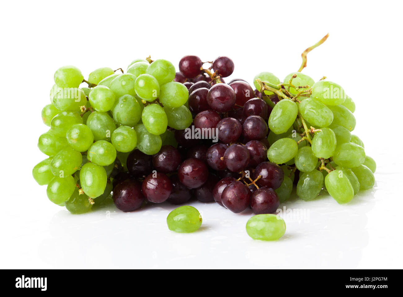 fresh rose and green grapes Stock Photo - Alamy