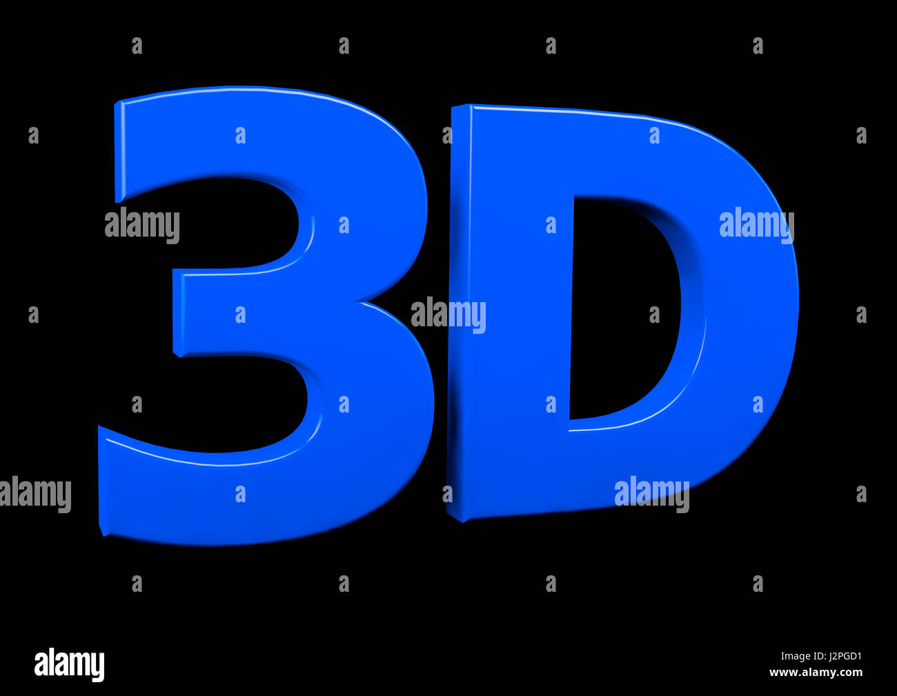 3D letters on black background. 3d word Stock Photo - Alamy