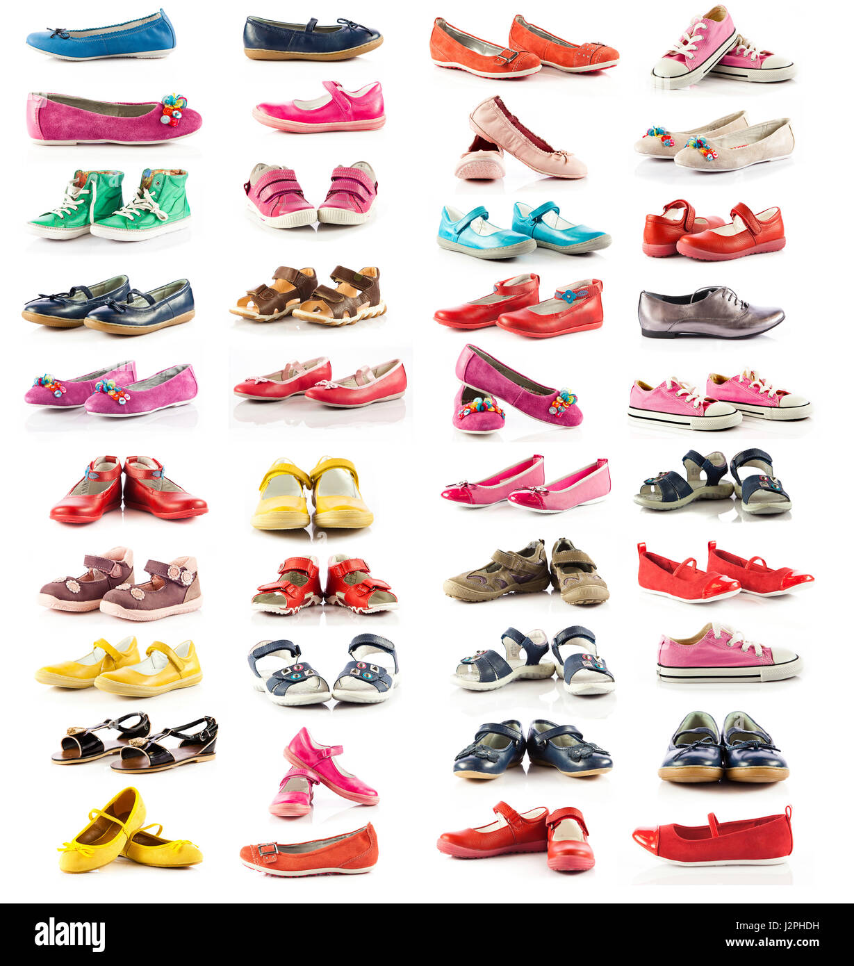 Collection of shoes. Children's shoes isolated Stock Photo - Alamy