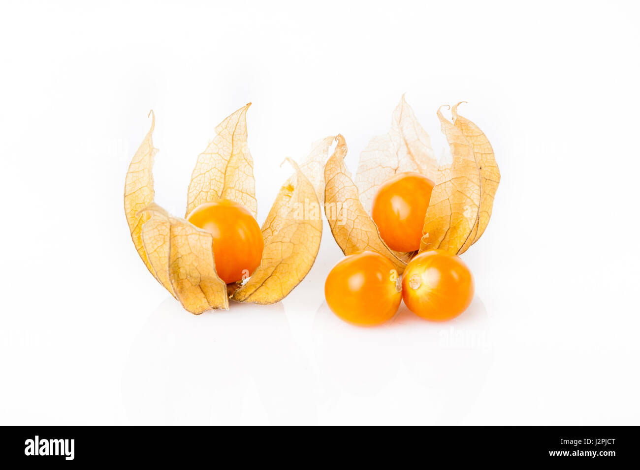 ripe physalis isolated on white background Stock Photo - Alamy