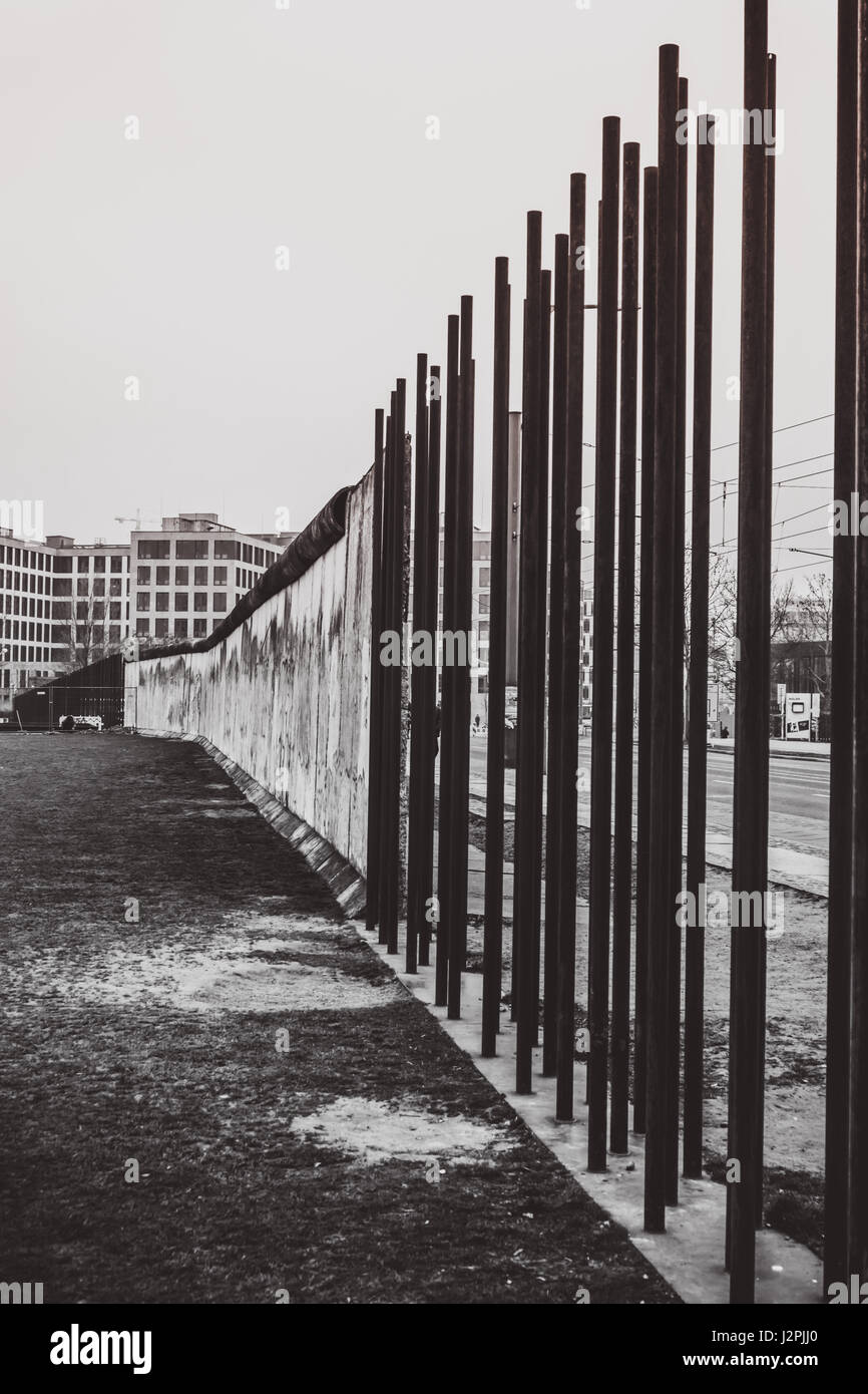 The Berlin Wall. Berlin Wall Memorial at Bernauer strasse Stock Photo ...