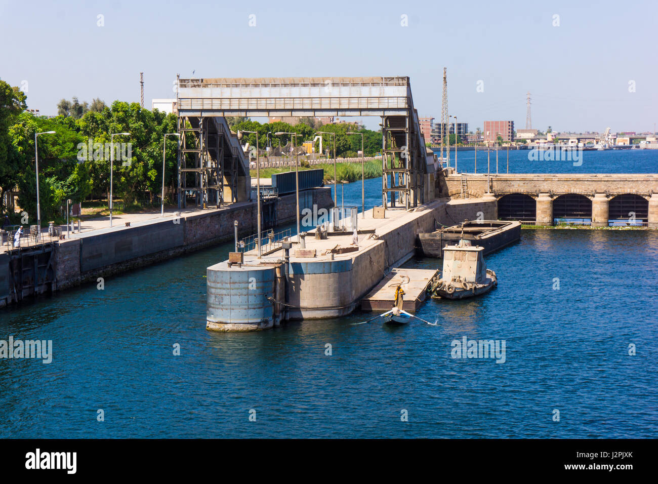 Cruise ship passing sluice gate hi-res stock photography and images - Alamy
