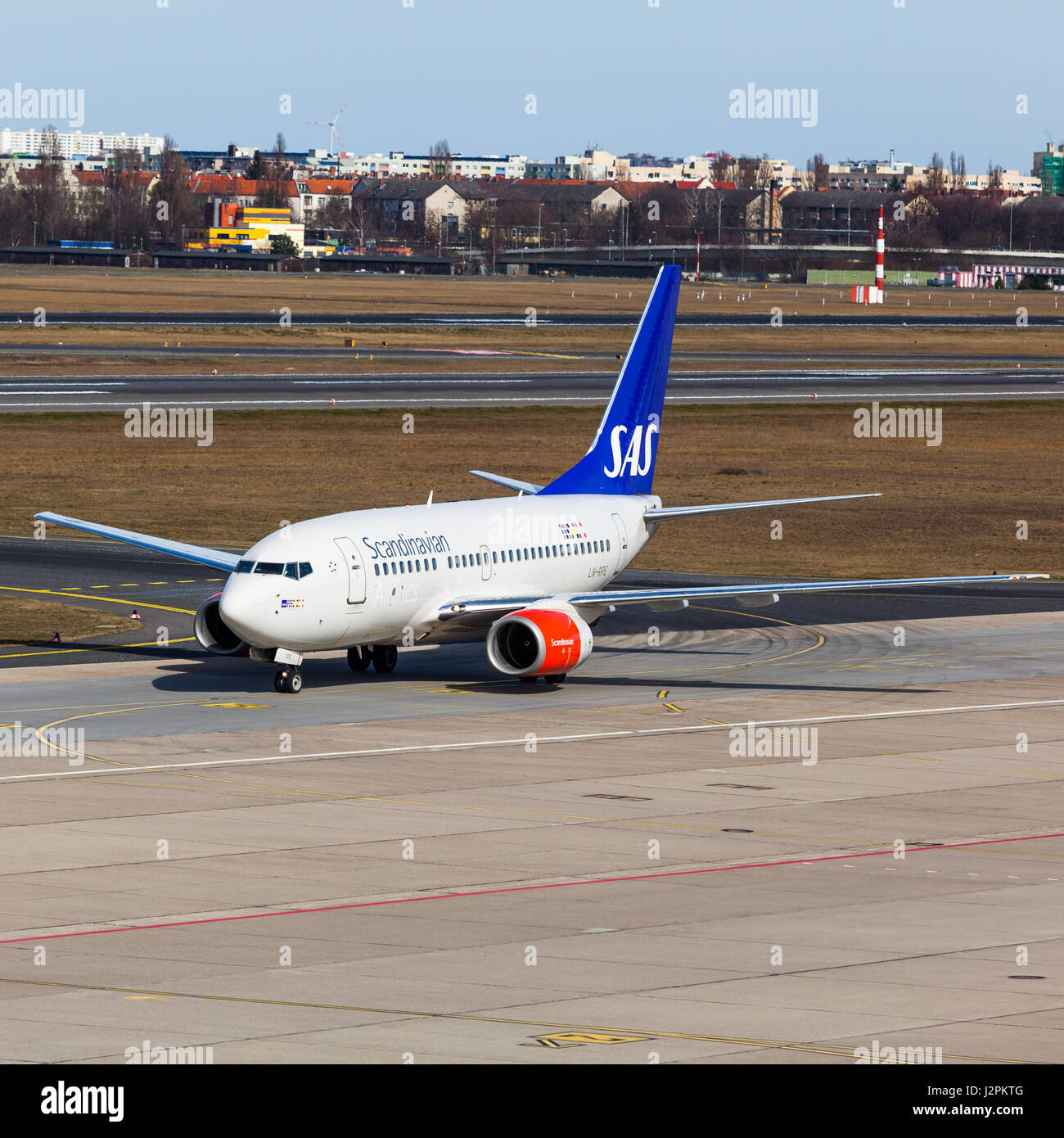BERLIN, GERMANY - MARCH, 22. A Boeing 737-683 of SAS (Scandinavian ...