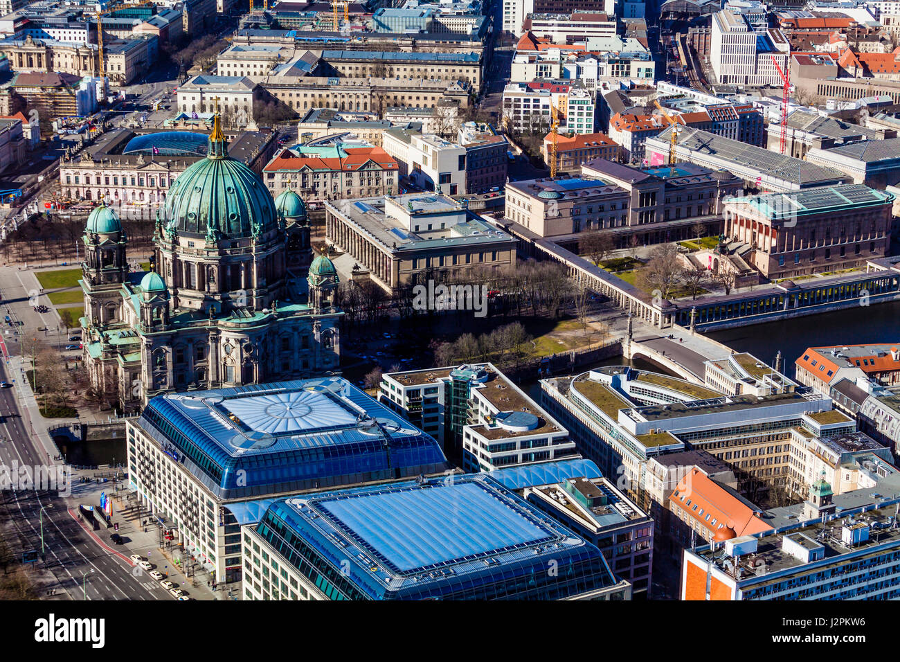 Aerial view of Berlin. Panorama of Berlin. Berlin bird's-eye view Stock ...