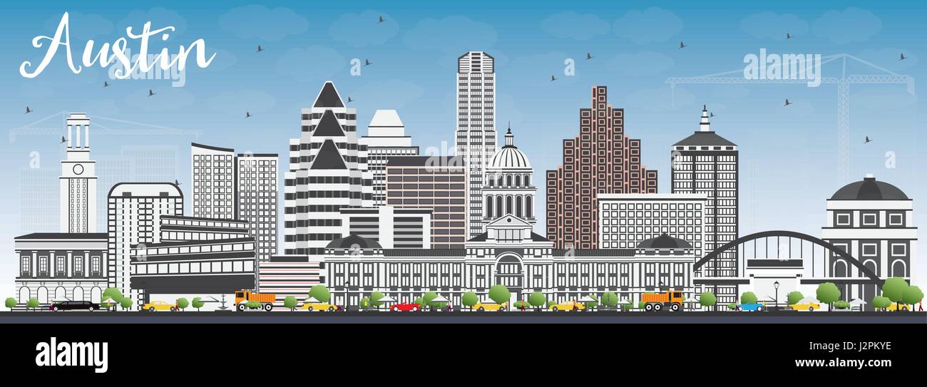 Austin sky view Stock Vector Images - Alamy