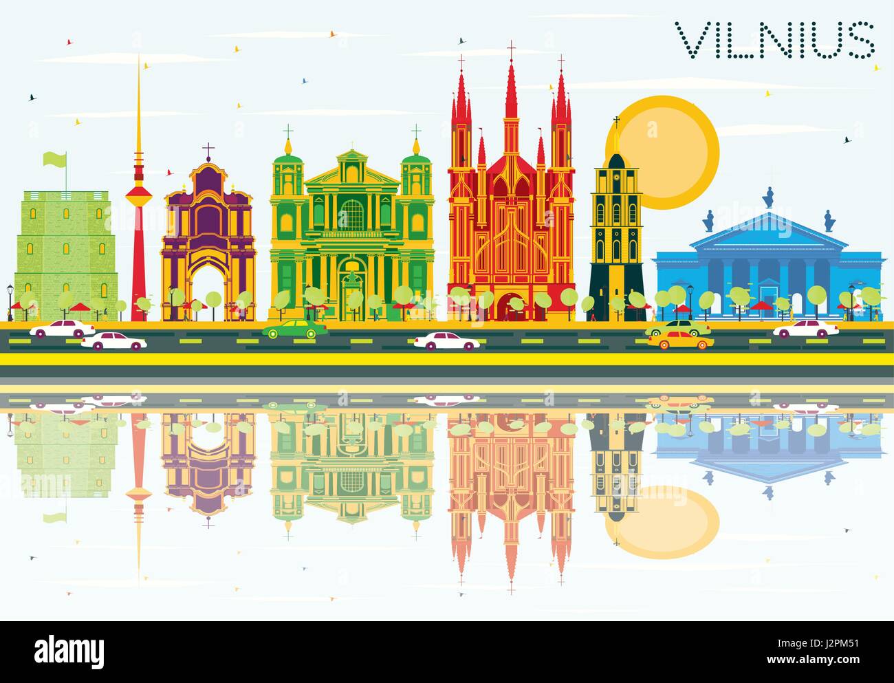 Vilnius architecture Stock Vector Images - Alamy
