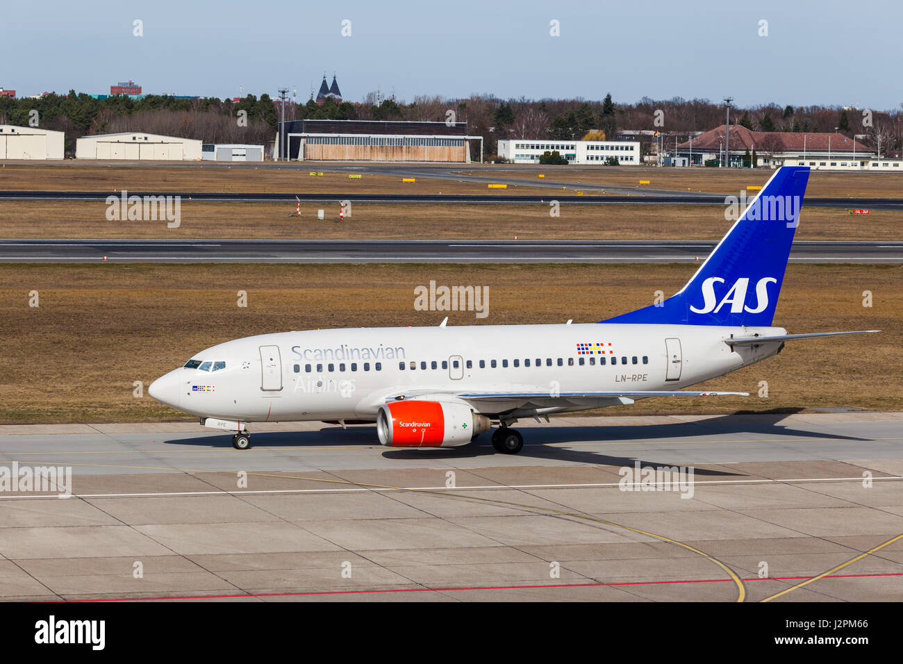 BERLIN, GERMANY - MARCH, 22. A Boeing 737-683 of SAS (Scandinavian ...
