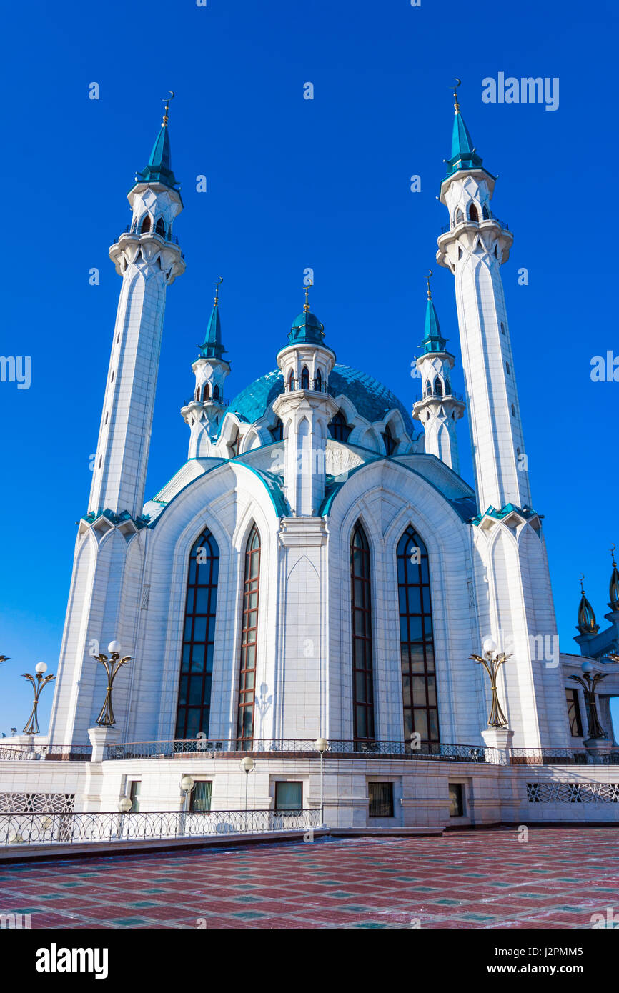 Kul Sharif Mosque in Kazan Kremlin. Main Jama Masjid in Kazan and Republic of Tatarstan. One of ...