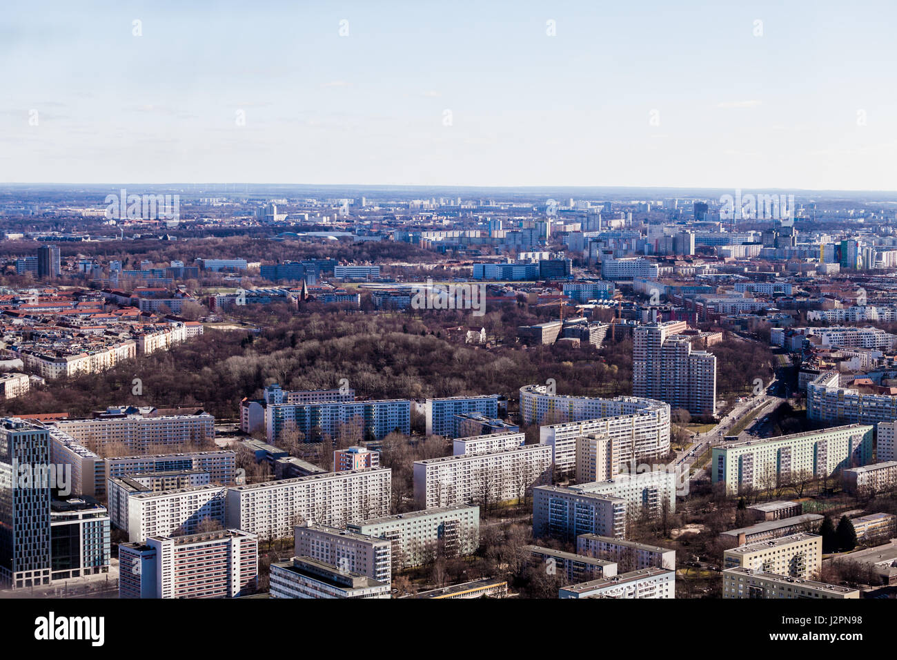Aerial view of Berlin. Panorama of Berlin. Berlin bird's-eye view Stock ...