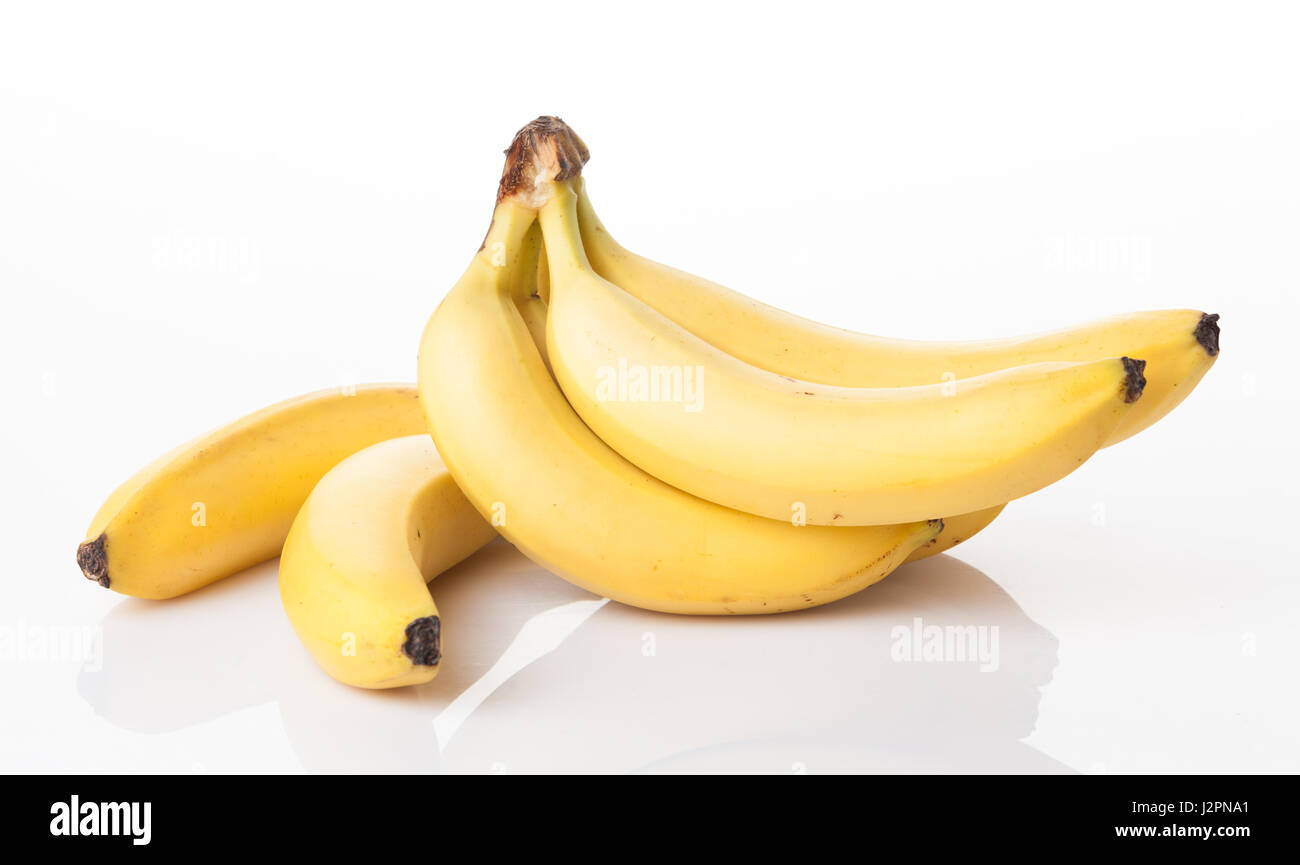 Bunch of bananas isolated on white background Stock Photo - Alamy