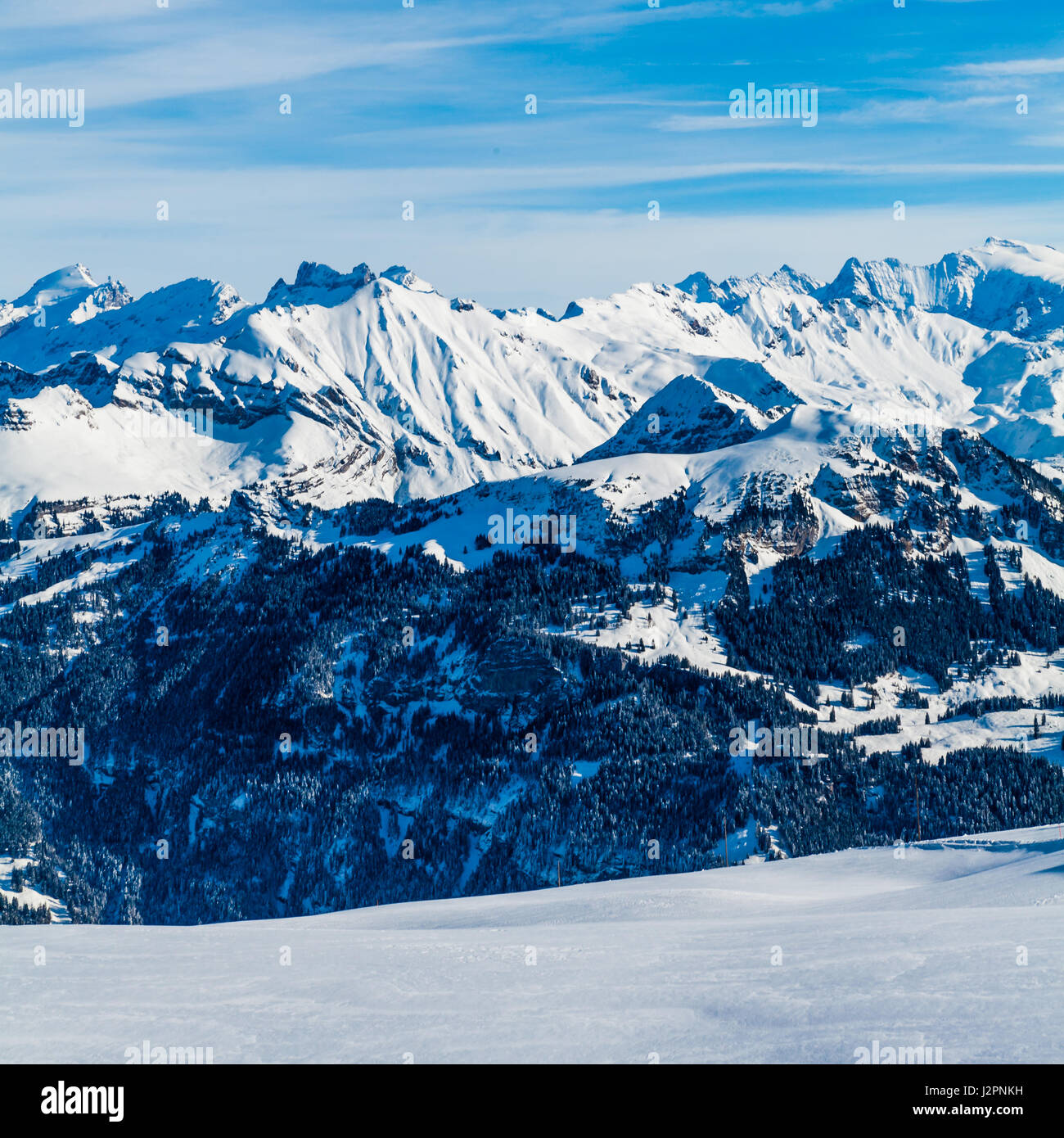 Snow Mountain. Alps Alpine Landscape of Mountain Stock Photo - Alamy