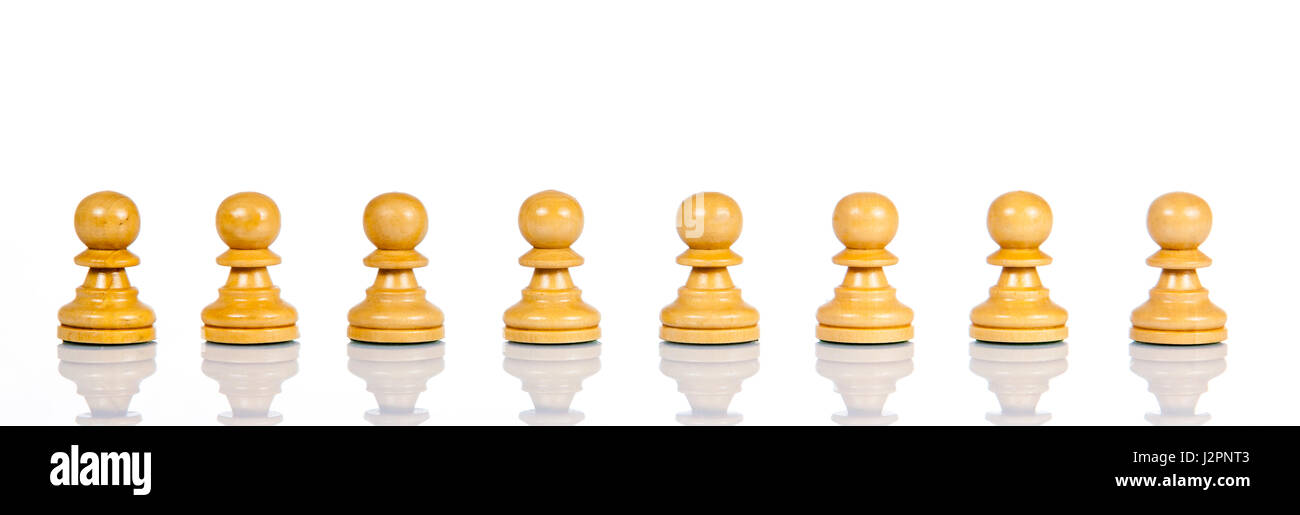 Wooden chess. Set of chess figures. Chess pieces isolated on white ...