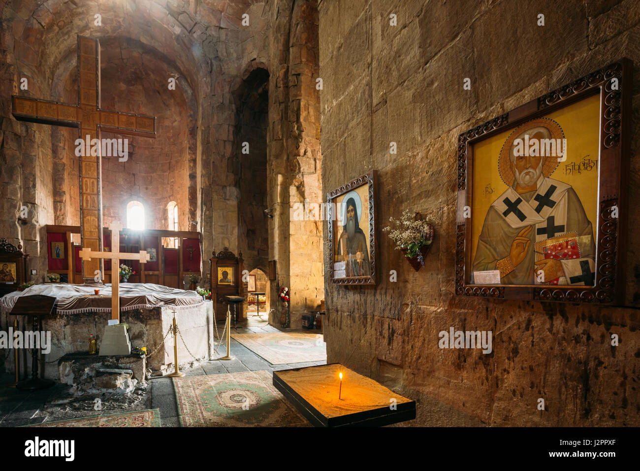 Mtskheta, Georgia - May 20, 2016: The Interior Of Jvari Church. The ...