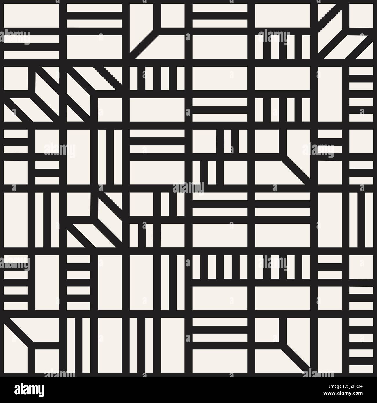 Vector seamless pattern. Mesh repeating texture. Linear grid with chaotic shapes. Stylish ...