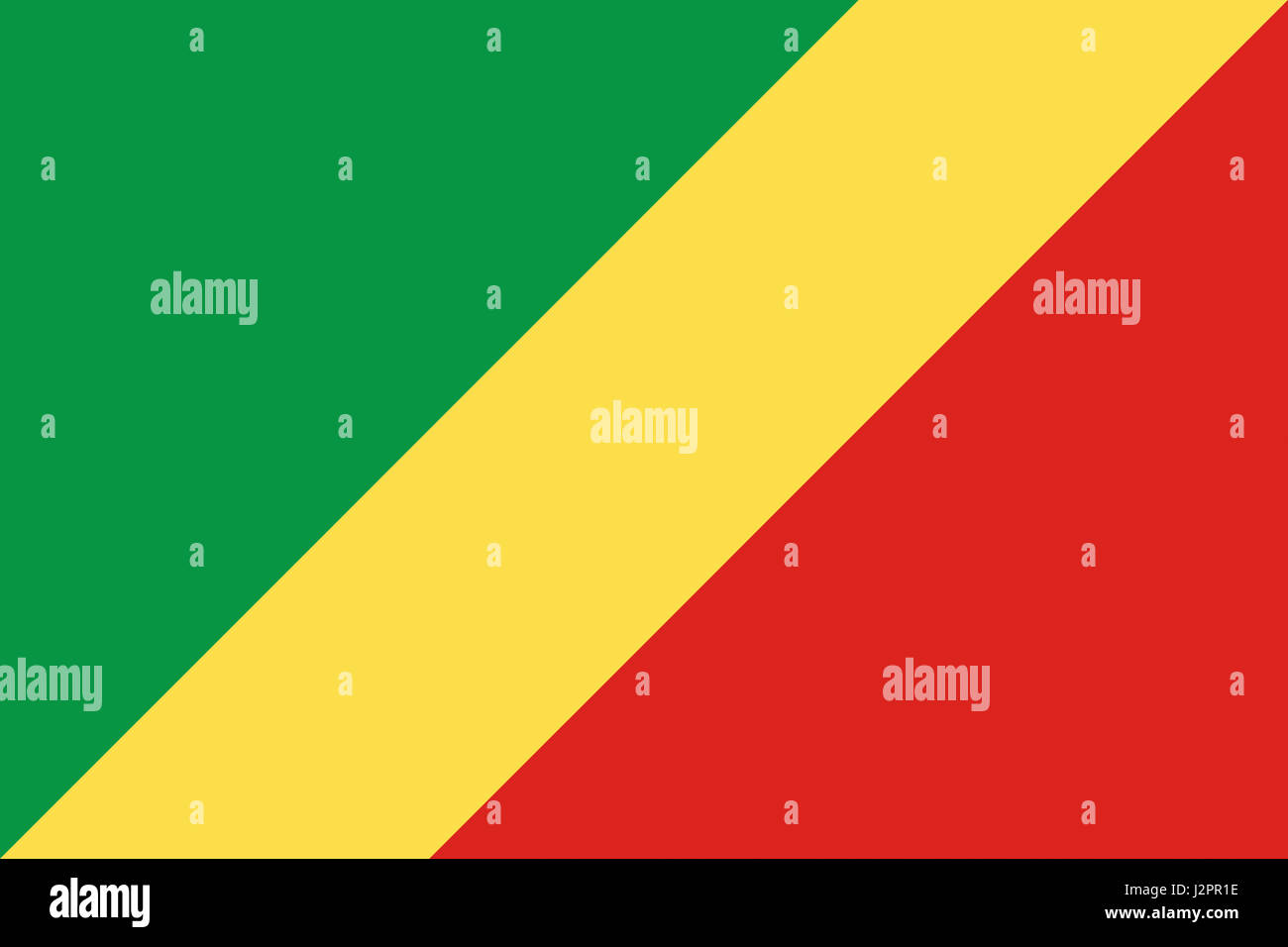 Illustration of the national flag of the Republic of the Congo Stock ...