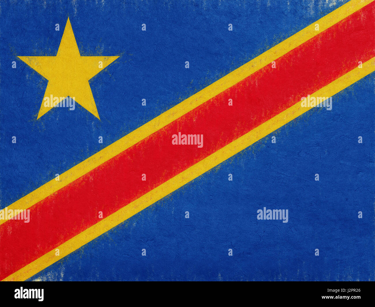Illustration of the national flag of the Democratic Republic of the ...