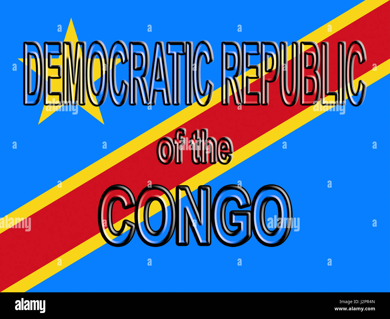 Illustration of the national flag of the Democratic Republic of the ...