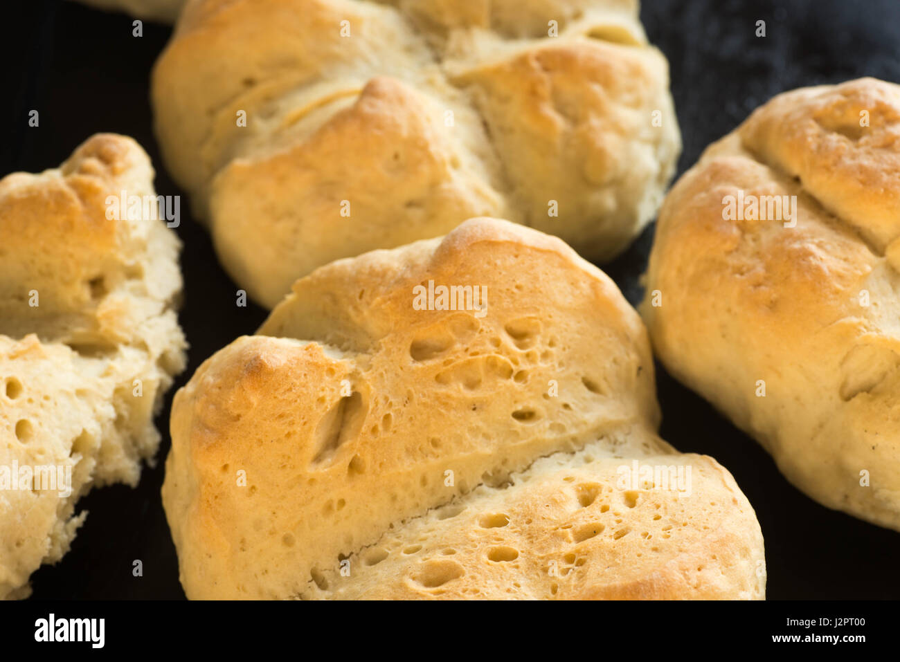 group of fresh homemade buns Stock Photo - Alamy