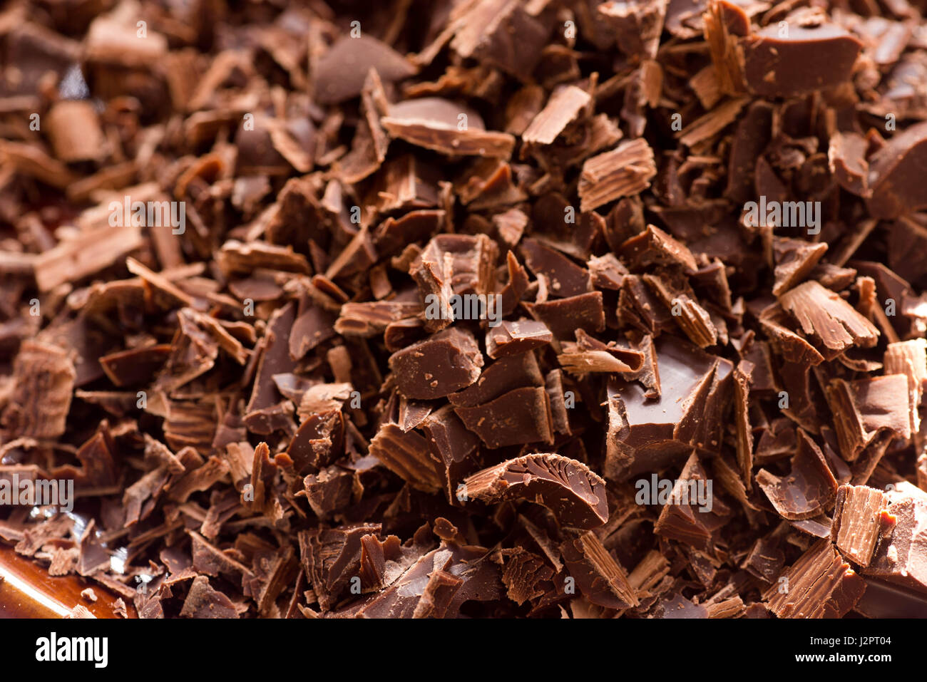 closeup to dark chocolate chunks Stock Photo - Alamy