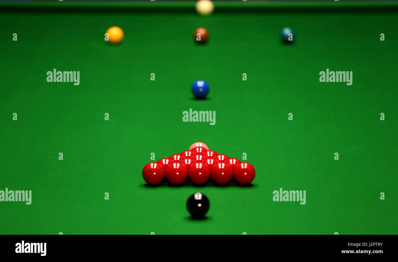 A general view of the table before the start of the final on day ...