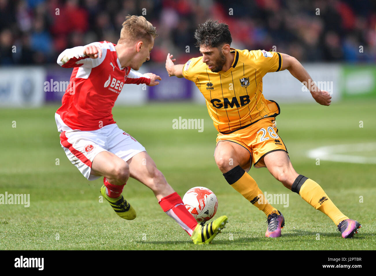 Port Vale's Anthony de Freitas (right) in action during the Sky Bet ...