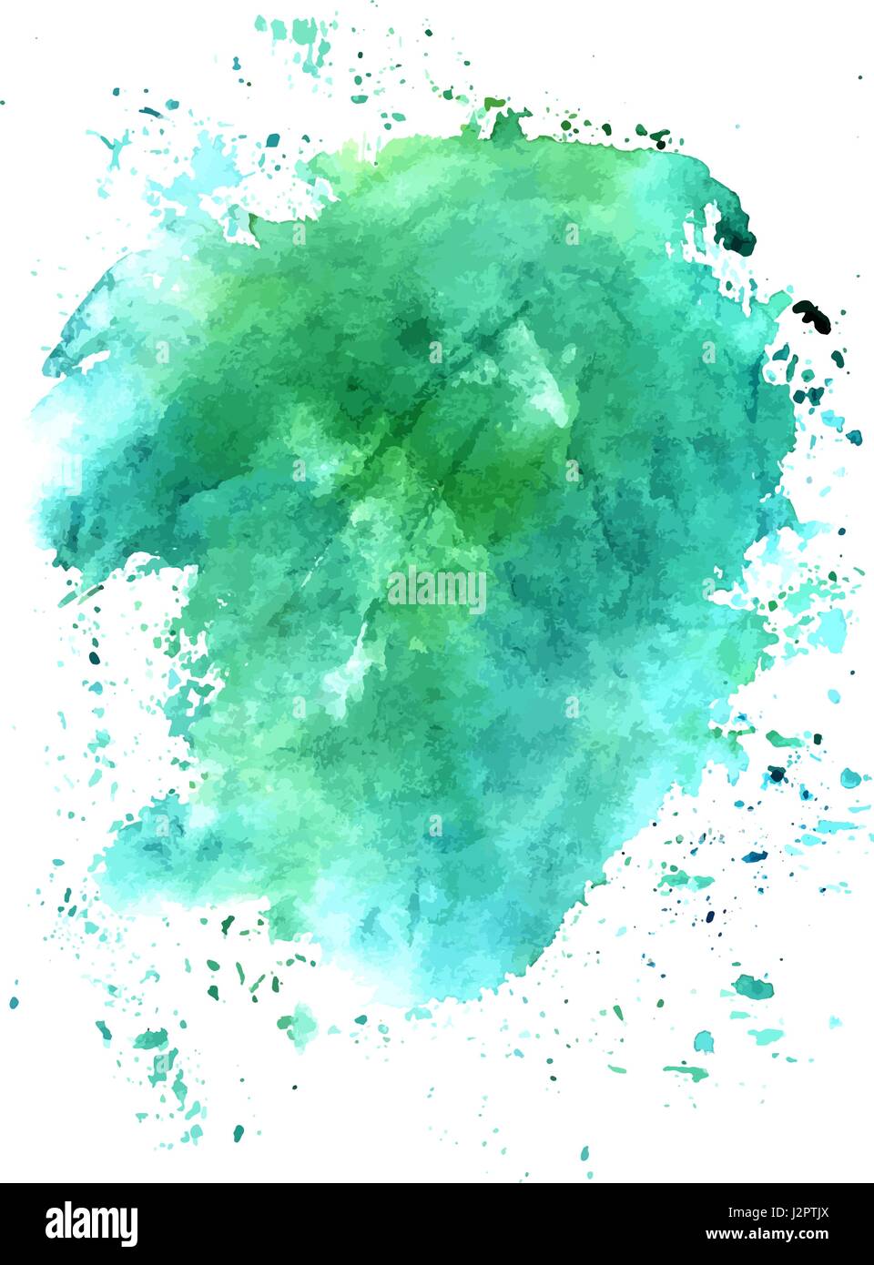 Turquoise abstract watercolour background texture, scalable vect Stock ...