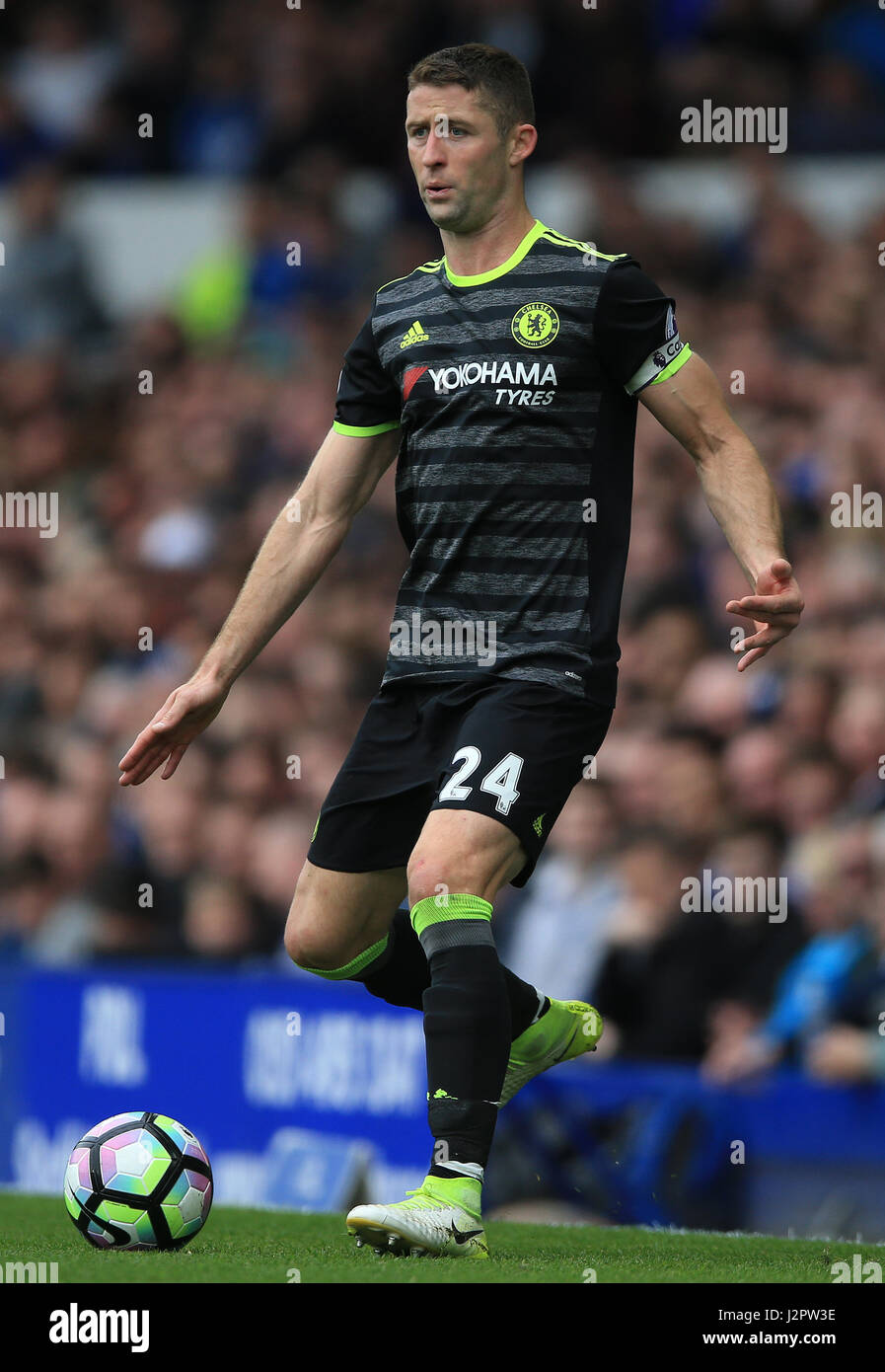 Chelsea's Gary Cahill during the Premier League match at Goodison Park ...