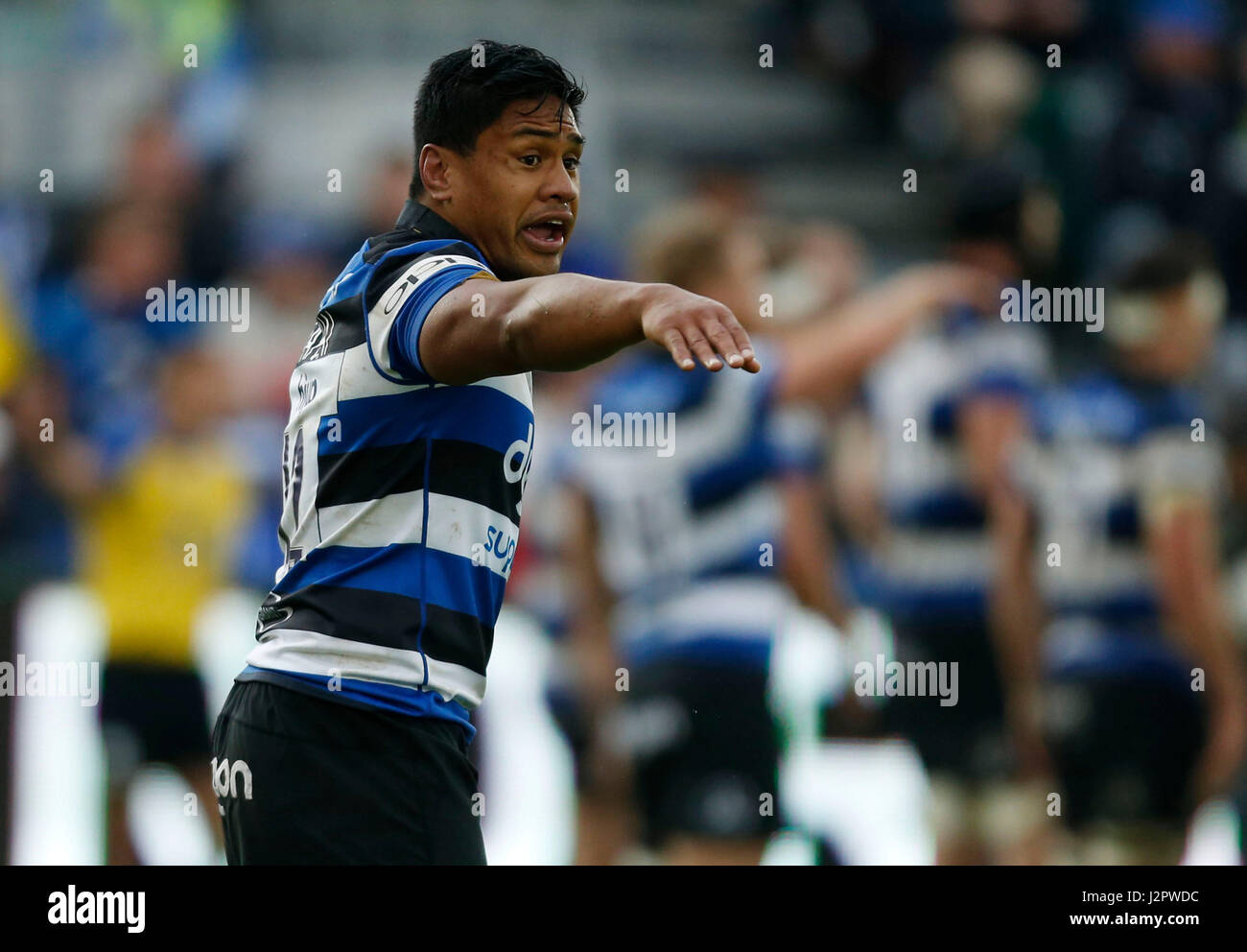 Bath's Ben Tapuai during the Aviva Premiership match at the Recreation ...