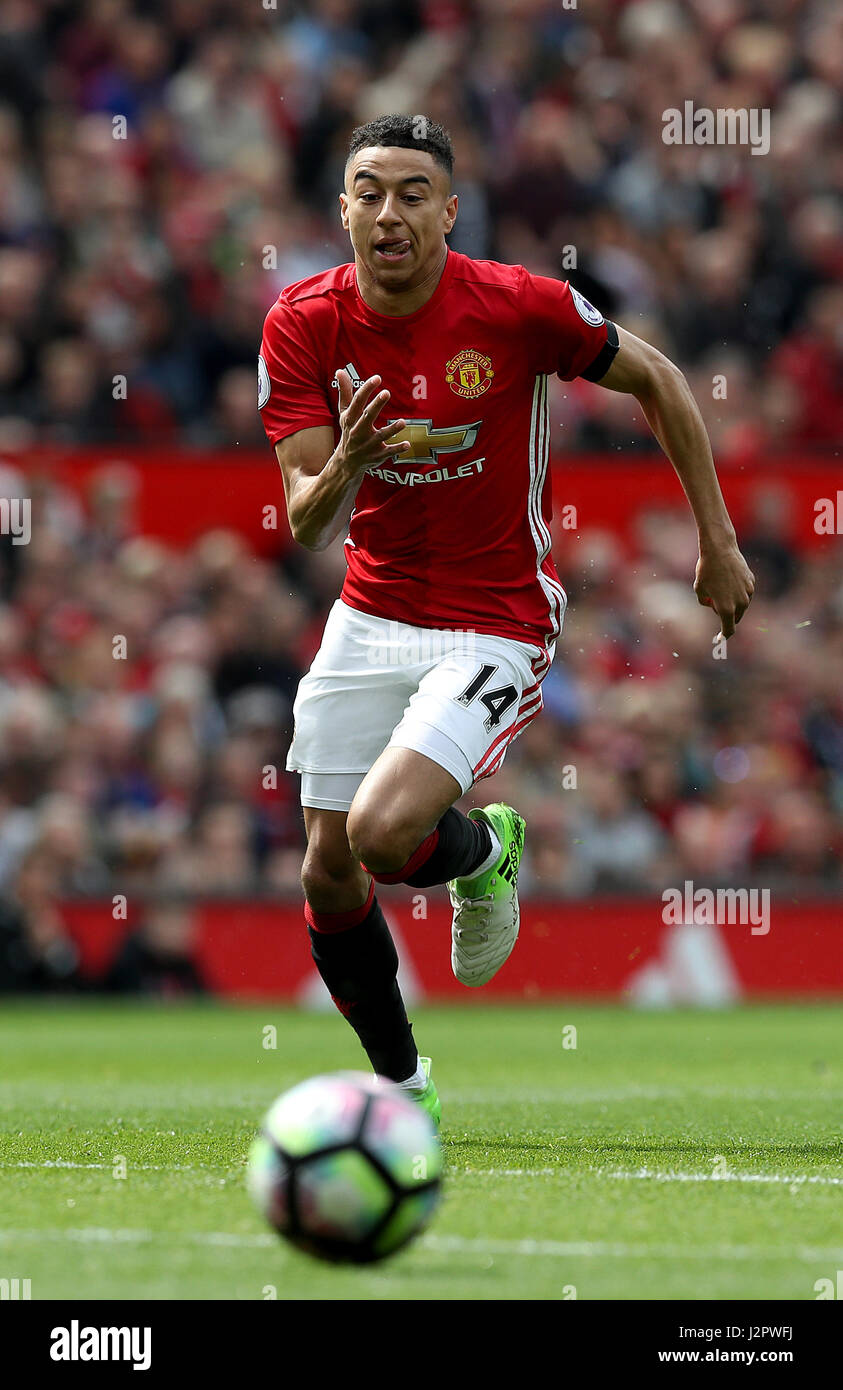 Manchester United's Jesse Lingard during the Premier League match at ...