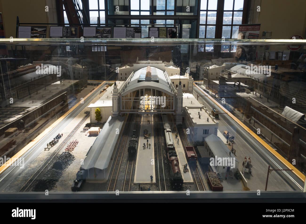 The scale model of the old train station of Campo Marzio which can be ...