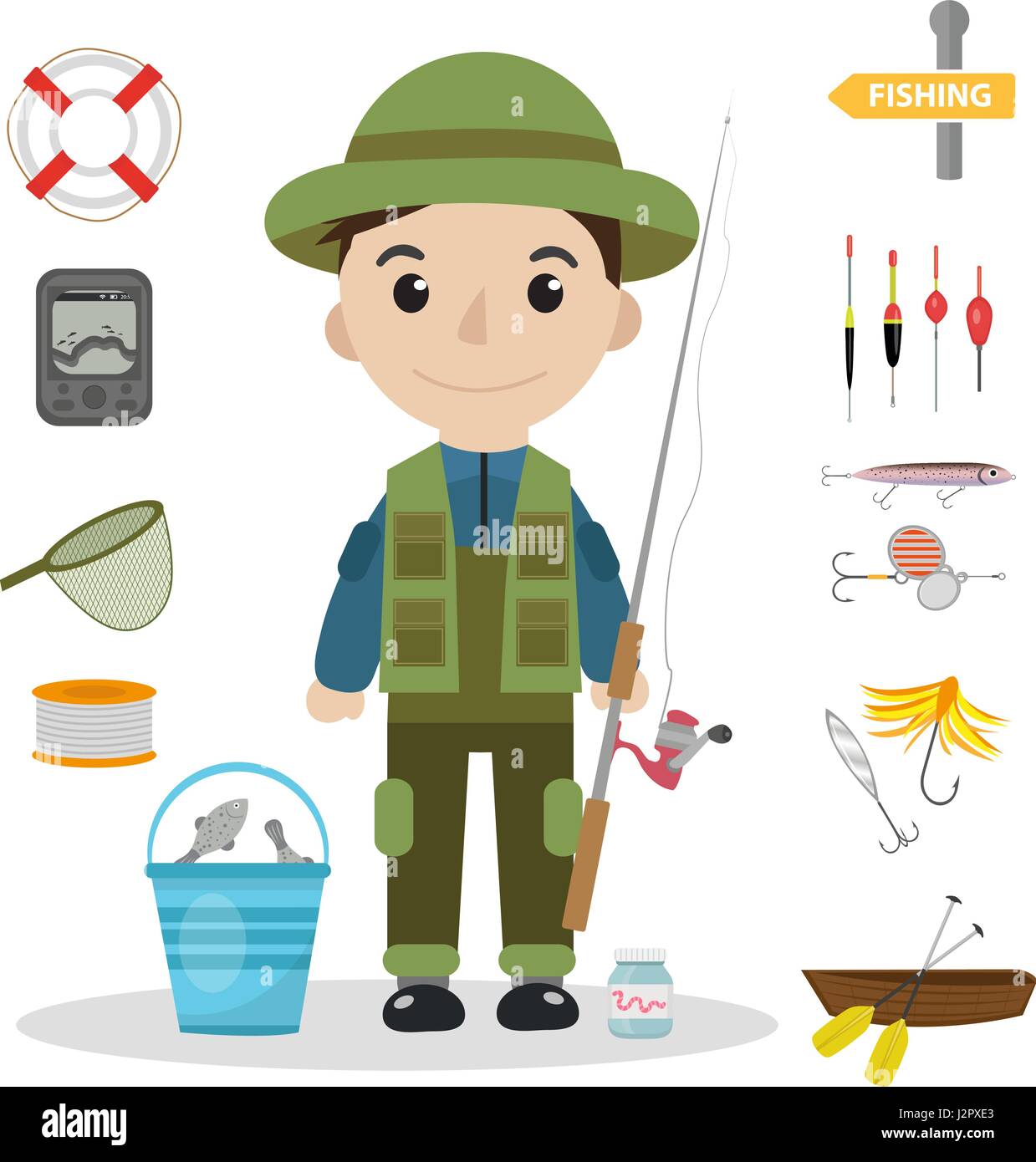 Fishing rod float on Stock Vector Images - Alamy