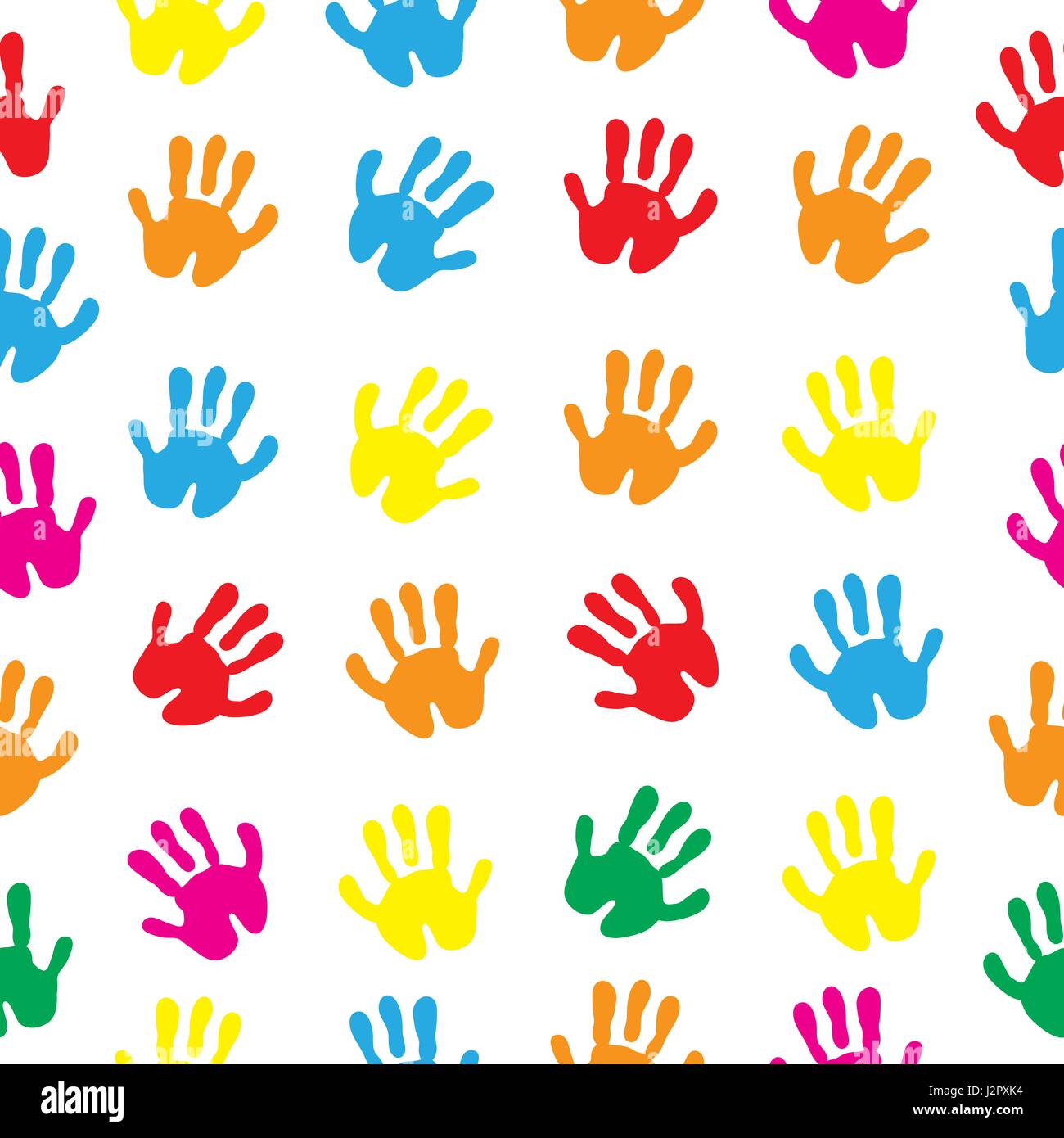 Children s hands, hand prints seamless texture. Children s palms ...