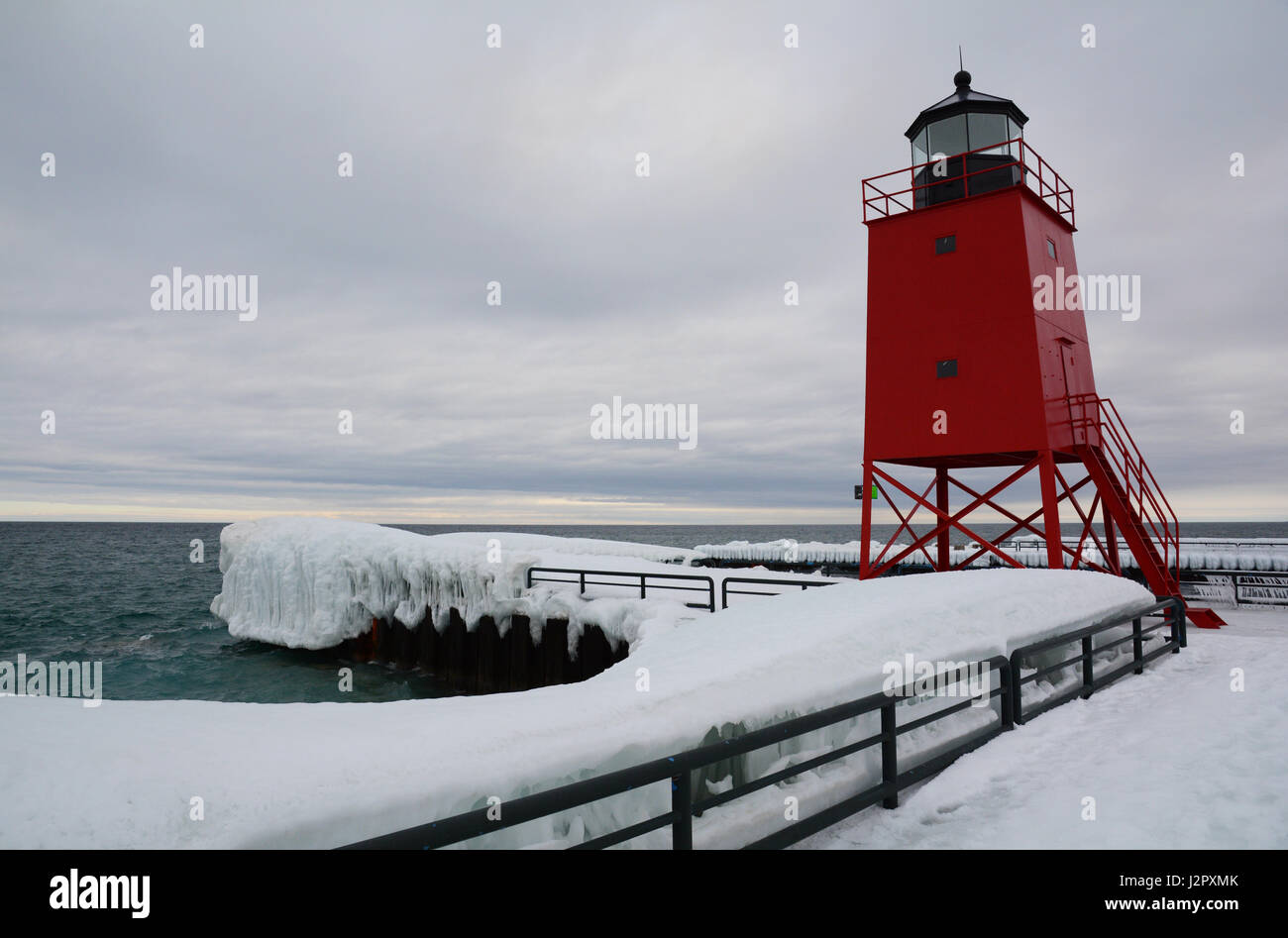 Charlevoix south pier light station hi-res stock photography and images ...