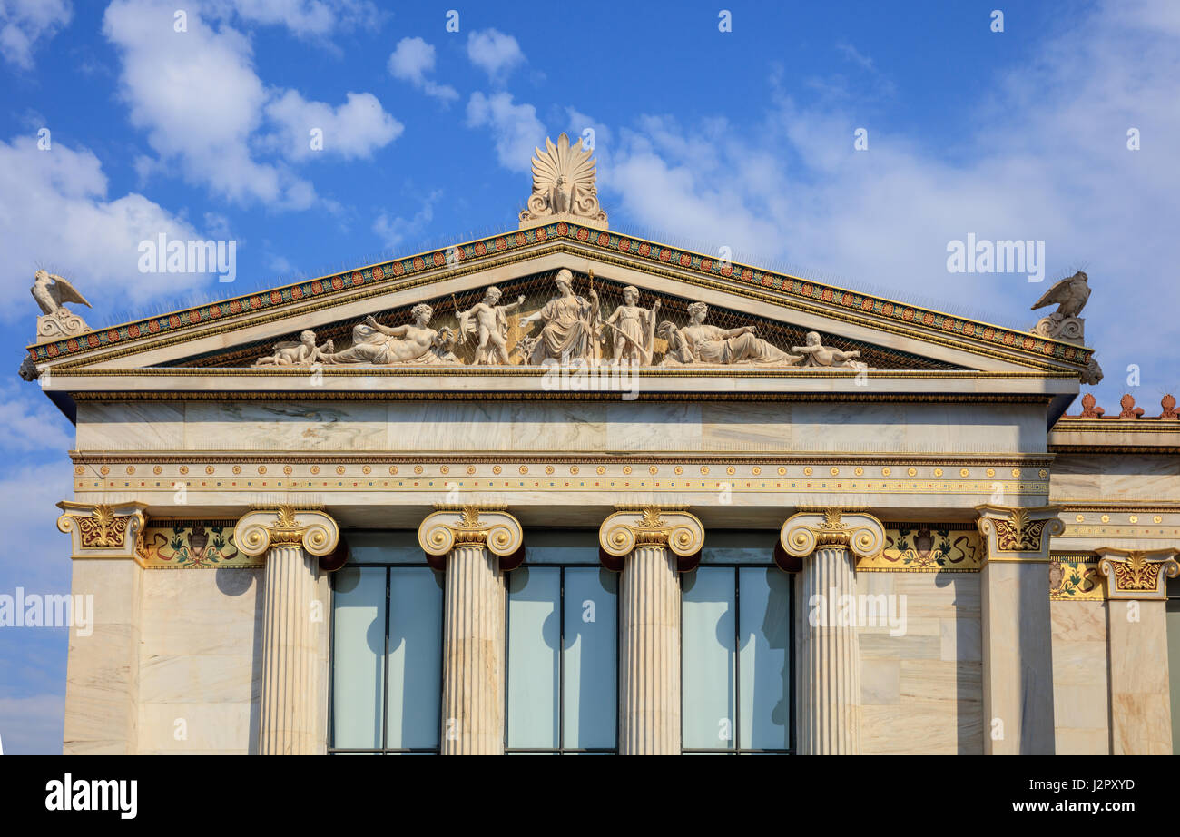 Athens, Greece - Academy building facade Stock Photo - Alamy