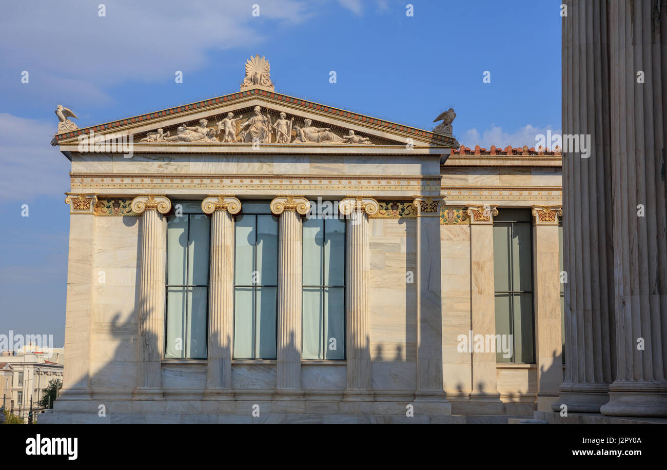 Athens, Greece - Academy building facade Stock Photo - Alamy