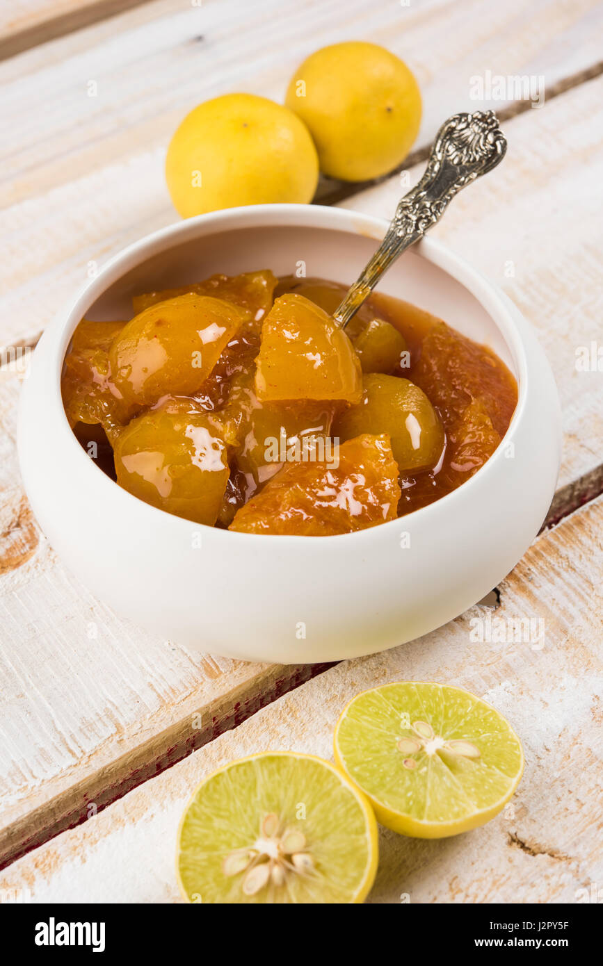 Indian lemon pickle or nimbu ka achar / loncha in hindi Stock Photo - Alamy