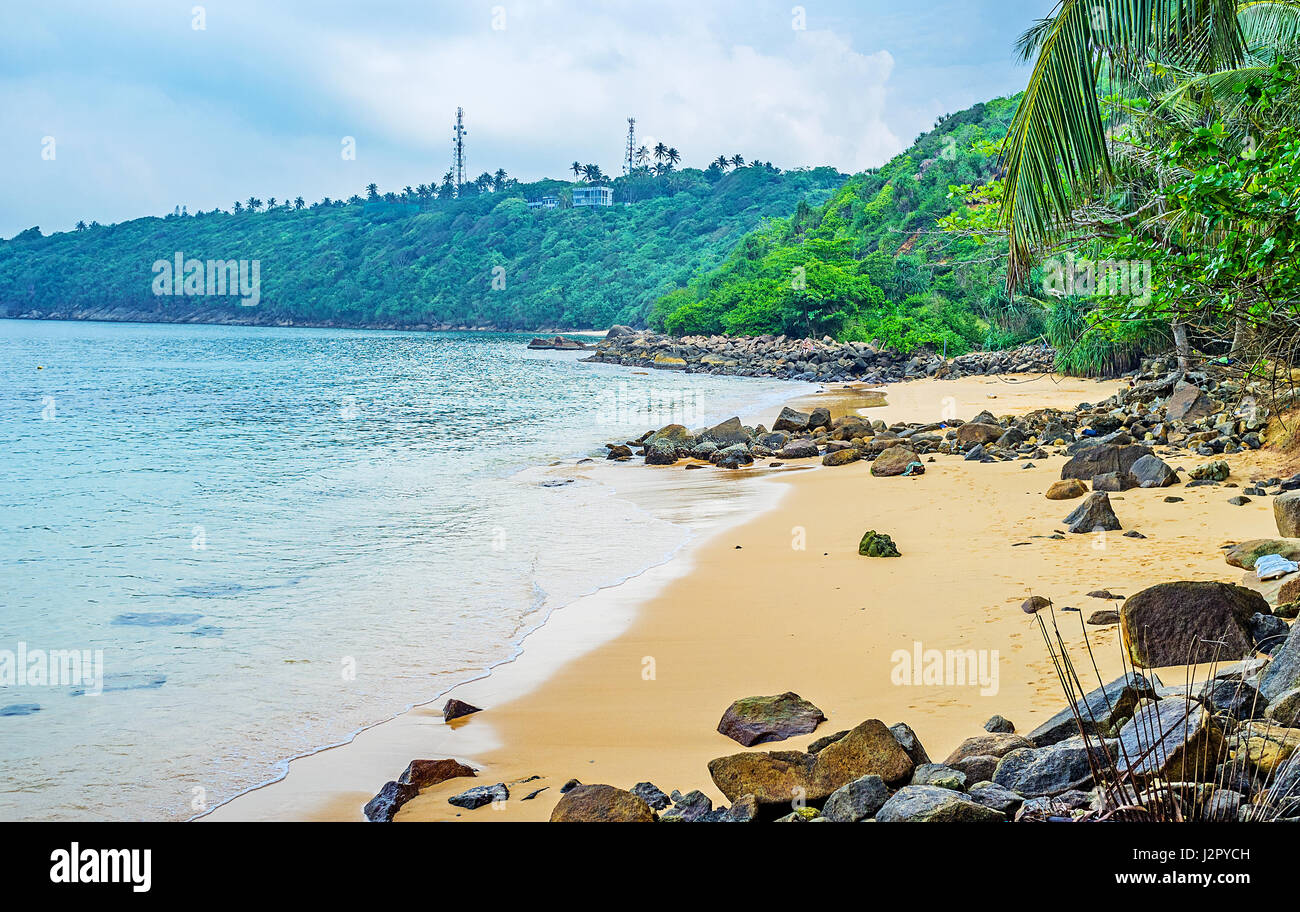 The secret Jungle Beach, located at the foot of Rumassala Mount and ...
