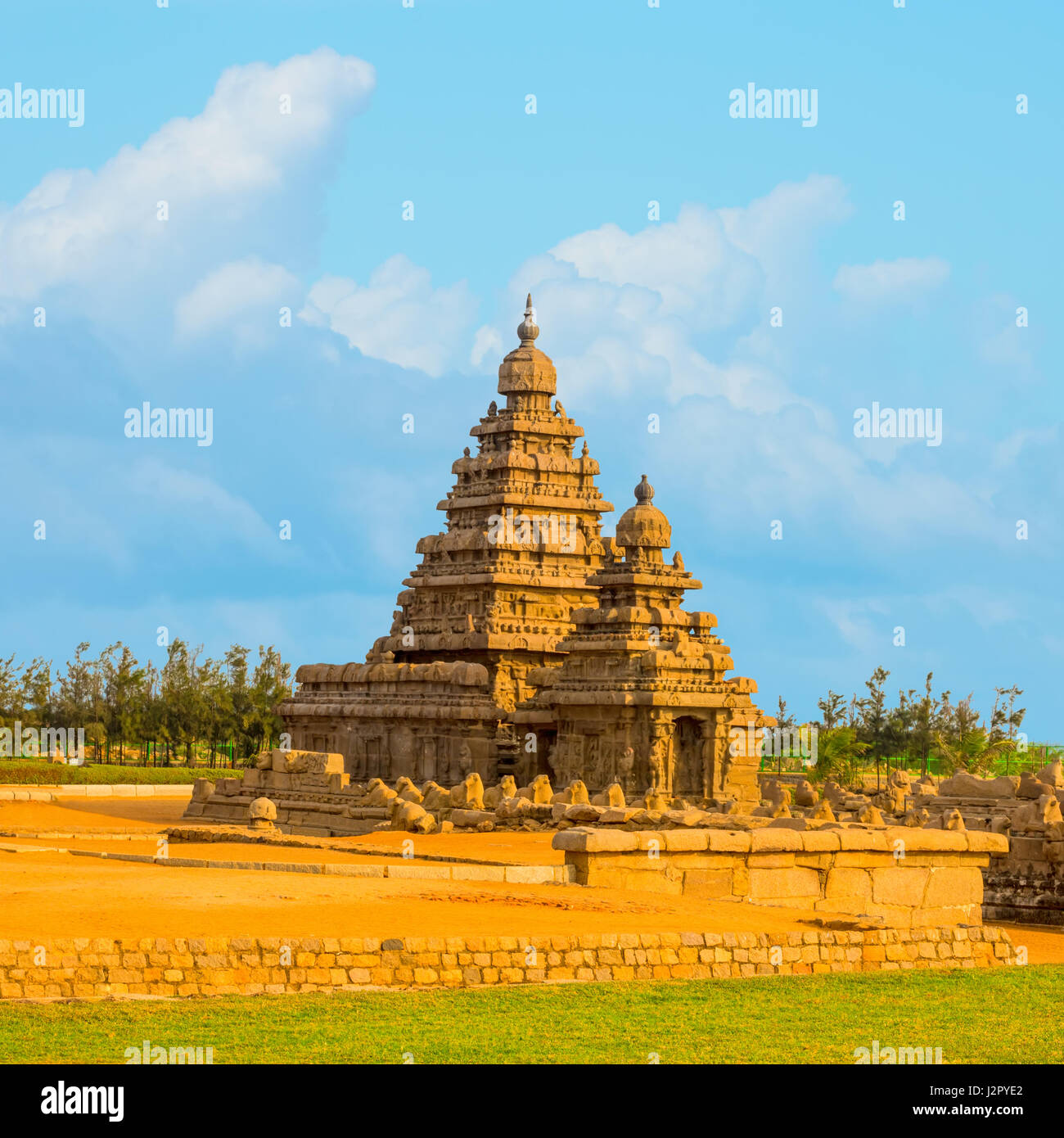 beautiful landscape of ancient monolithic famous Shore Temple near ...
