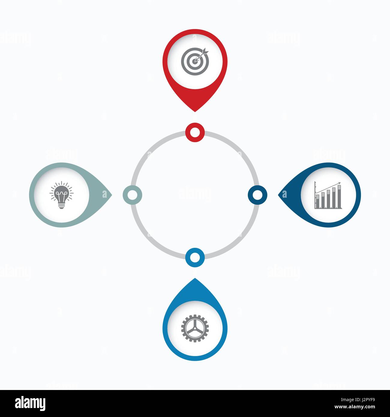 Infographics template four options with circle Stock Vector Image & Art ...