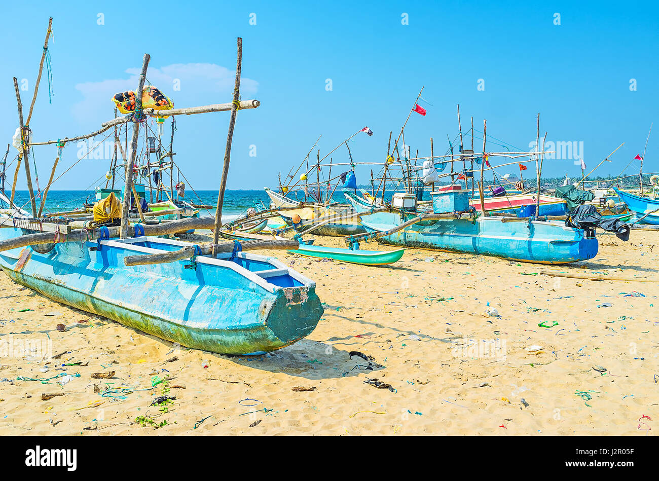 The fishermen of Sri Lanka still use the traditional way of fishing ...