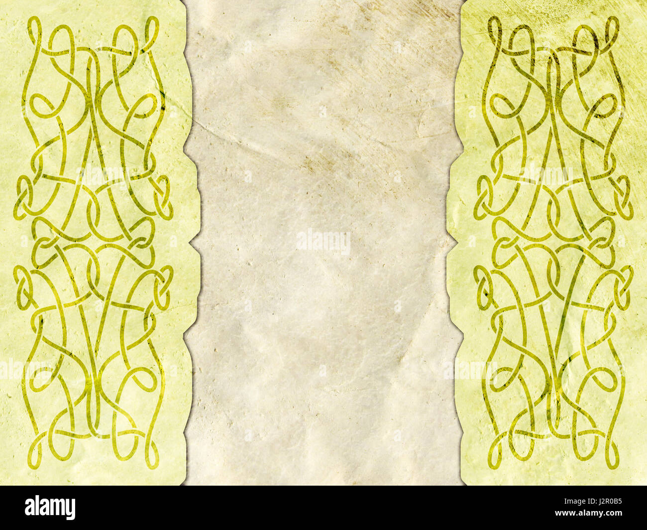 Old paper with celtic pattern Stock Photo - Alamy