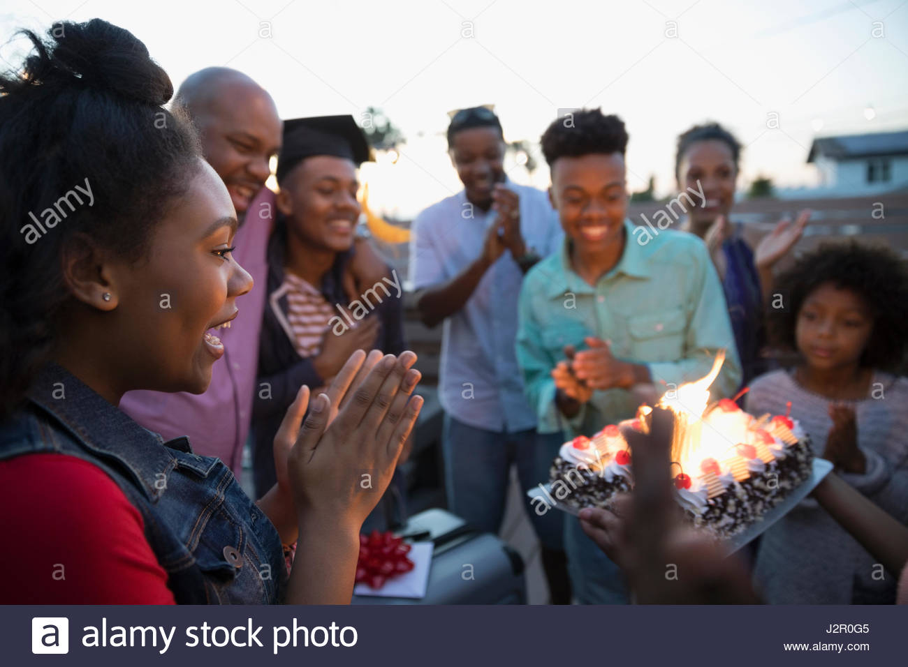 African american family son graduation hi-res stock photography and ...
