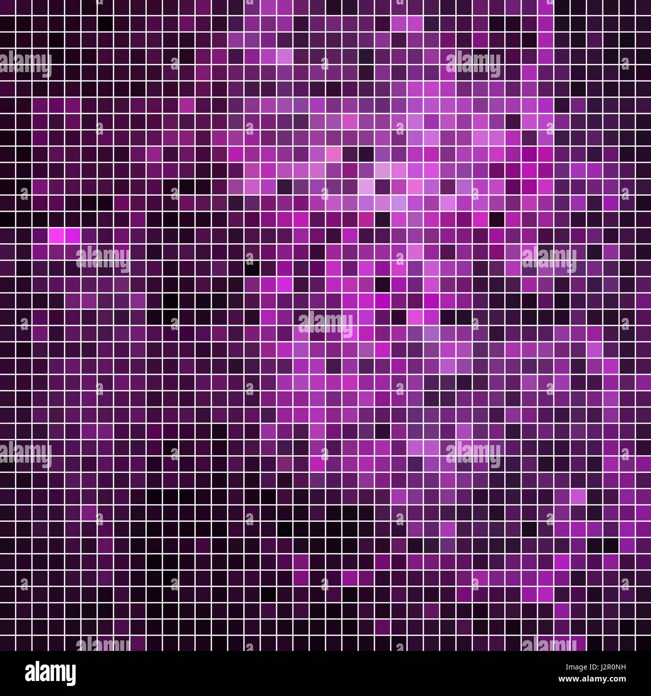 abstract vector square pixel mosaic background - purple and violet ...