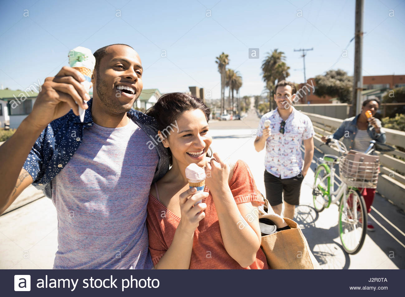 Walking with ice cream hi-res stock photography and images - Alamy