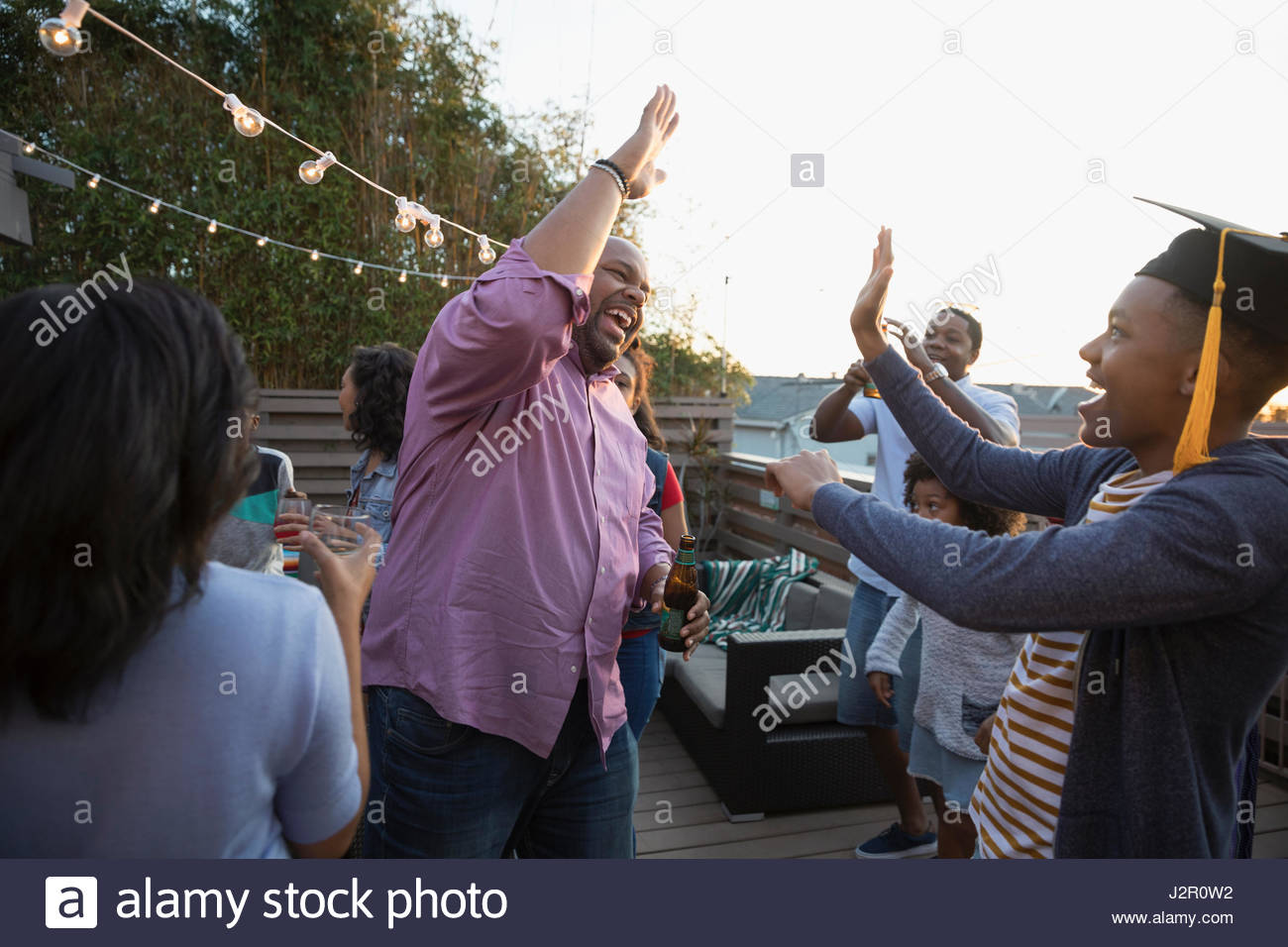 African american family son graduation hi-res stock photography and ...