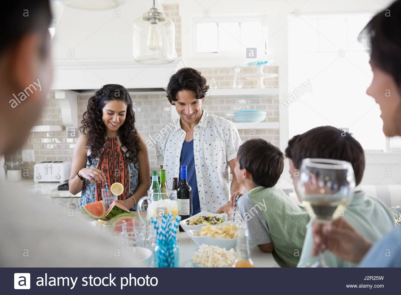 Parents drinking with children hi-res stock photography and images - Alamy