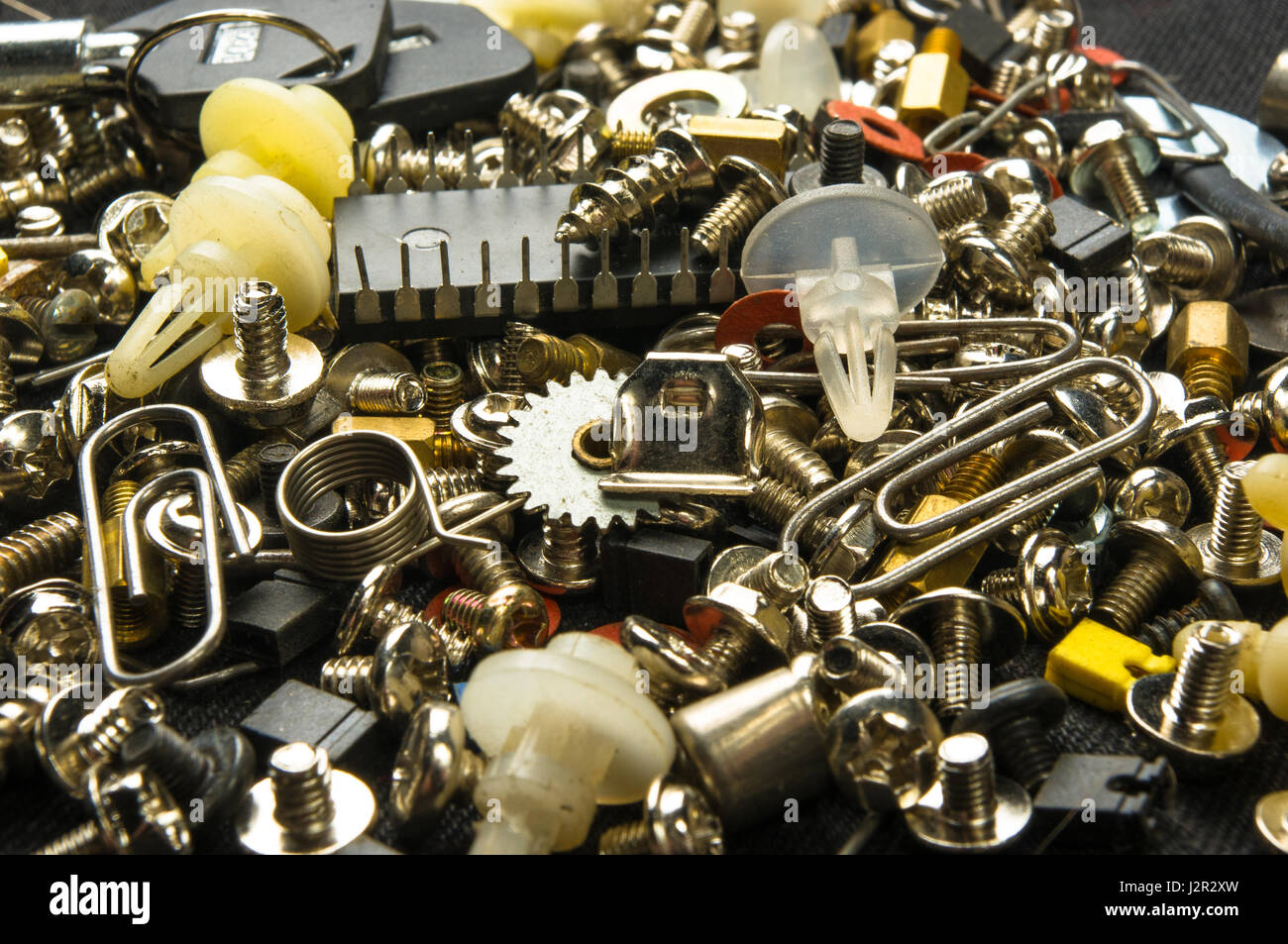 techno backgrounds - various bolts, screws, washers, nuts and other ...