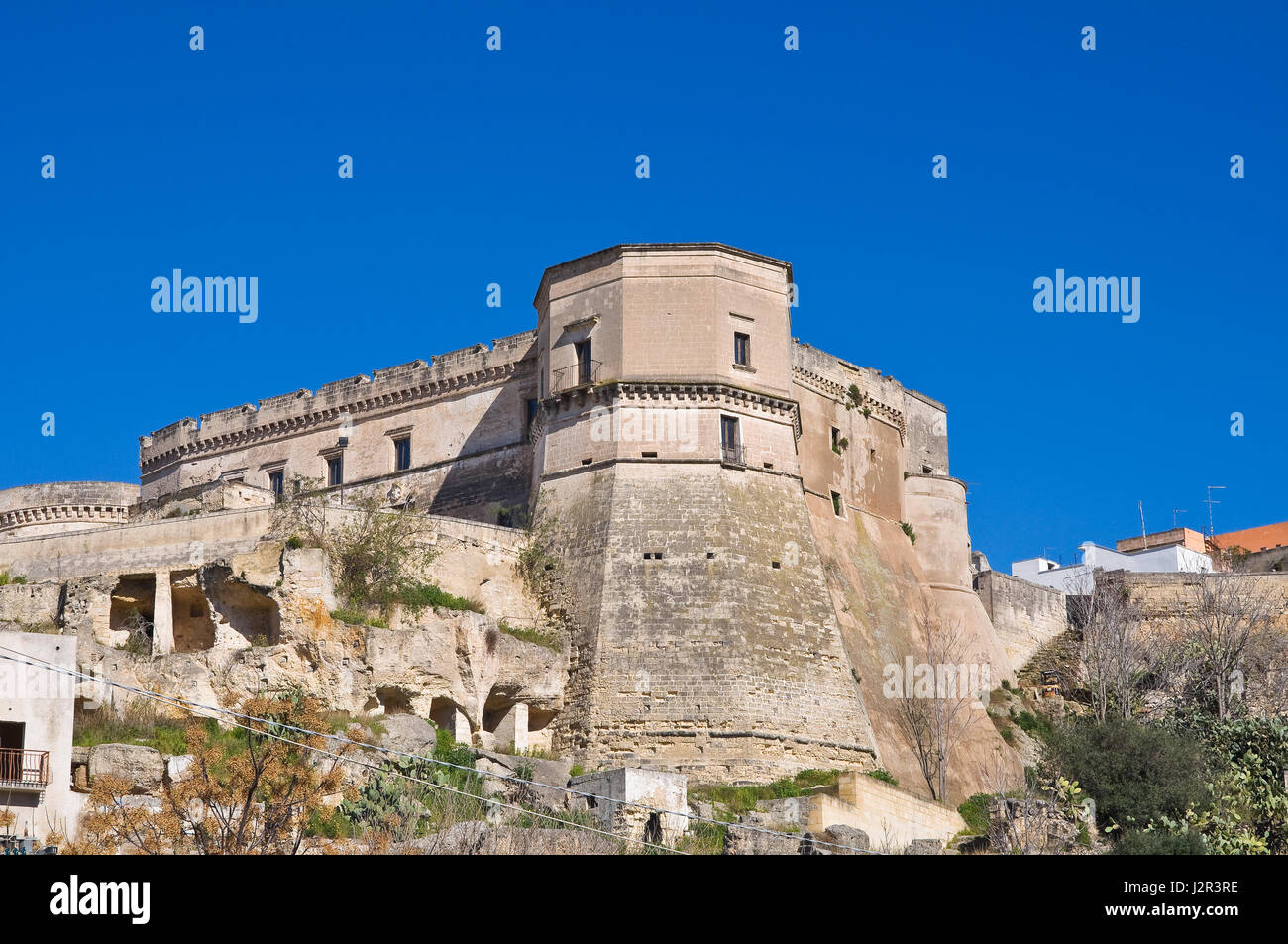 Castle of Massafra. Puglia. Italy Stock Photo - Alamy
